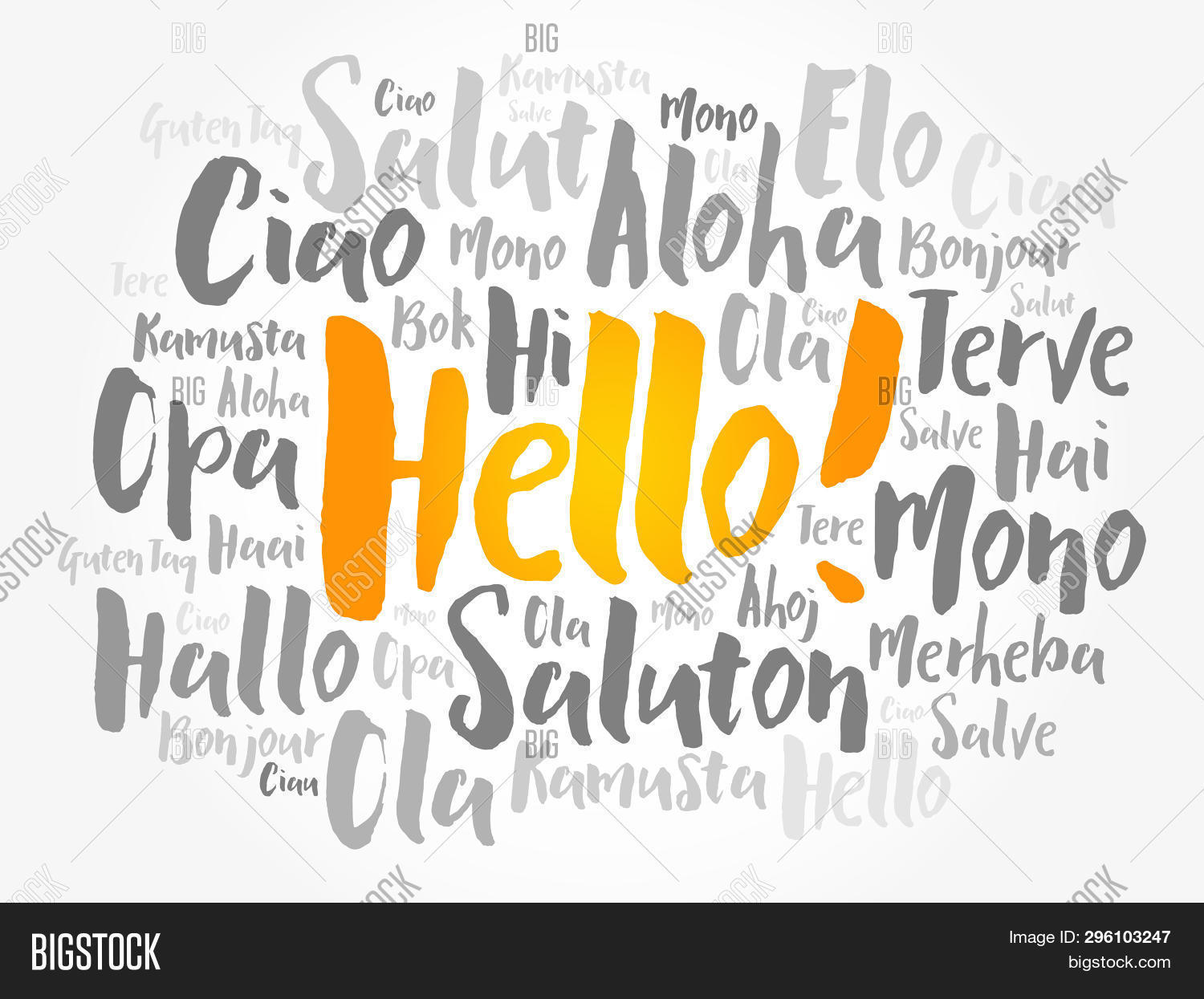 Hello Word Cloud Image & Photo (Free Trial) | Bigstock