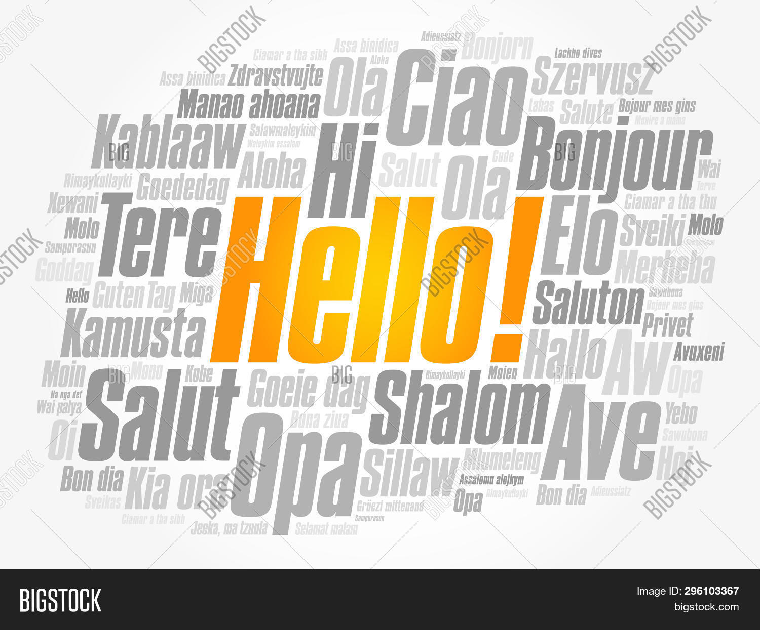 Hello Word Cloud Image & Photo (Free Trial) | Bigstock
