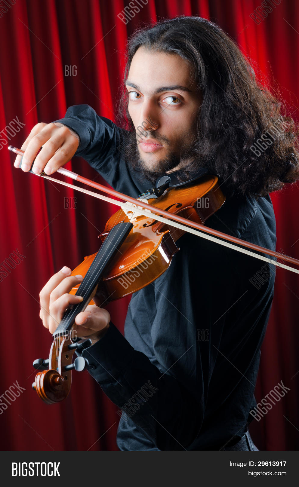 Violin Player Playing Image & Photo (Free Trial) | Bigstock