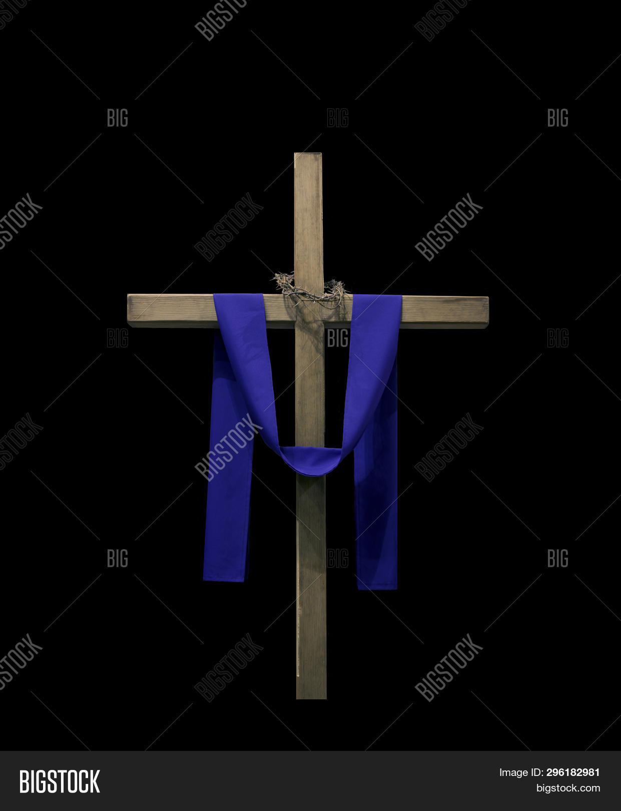 Wood Cross Draped Image & Photo (Free Trial) | Bigstock