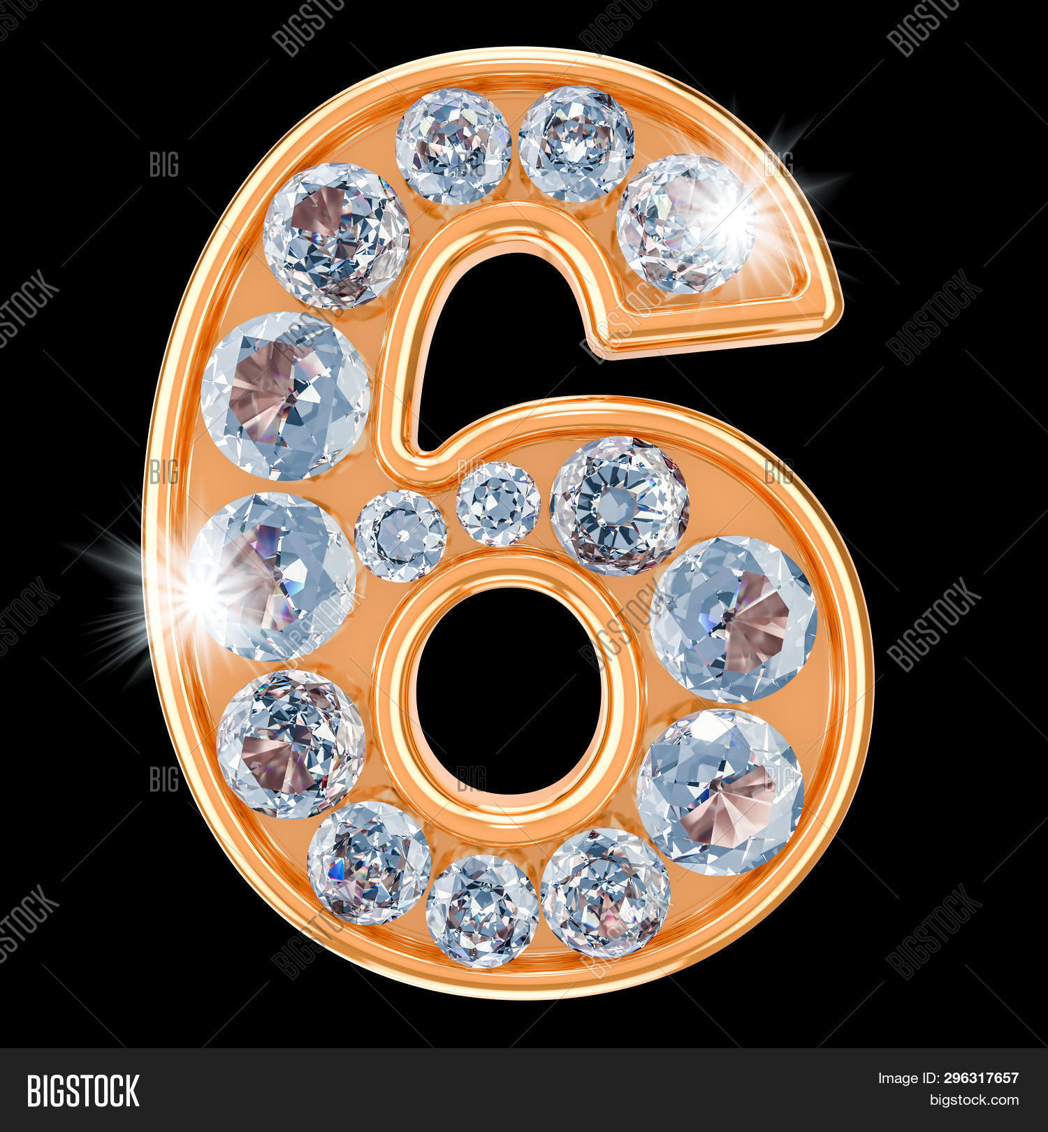 Golden Number 6 Image & Photo (Free Trial) | Bigstock