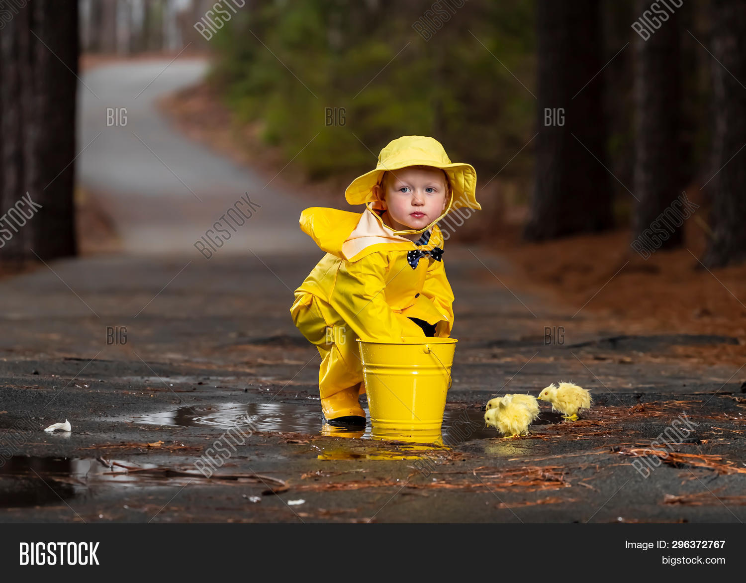 Small Child Plays Rain Image & Photo (Free Trial) | Bigstock