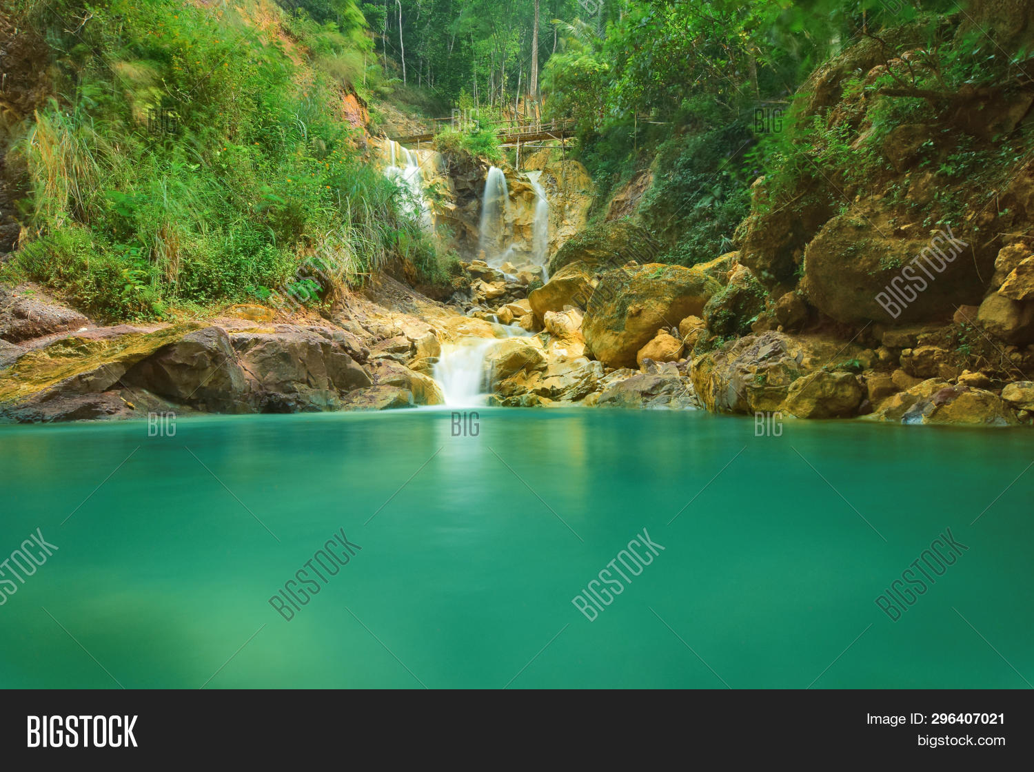 Blue Waterfall Cool Image & Photo (Free Trial) | Bigstock