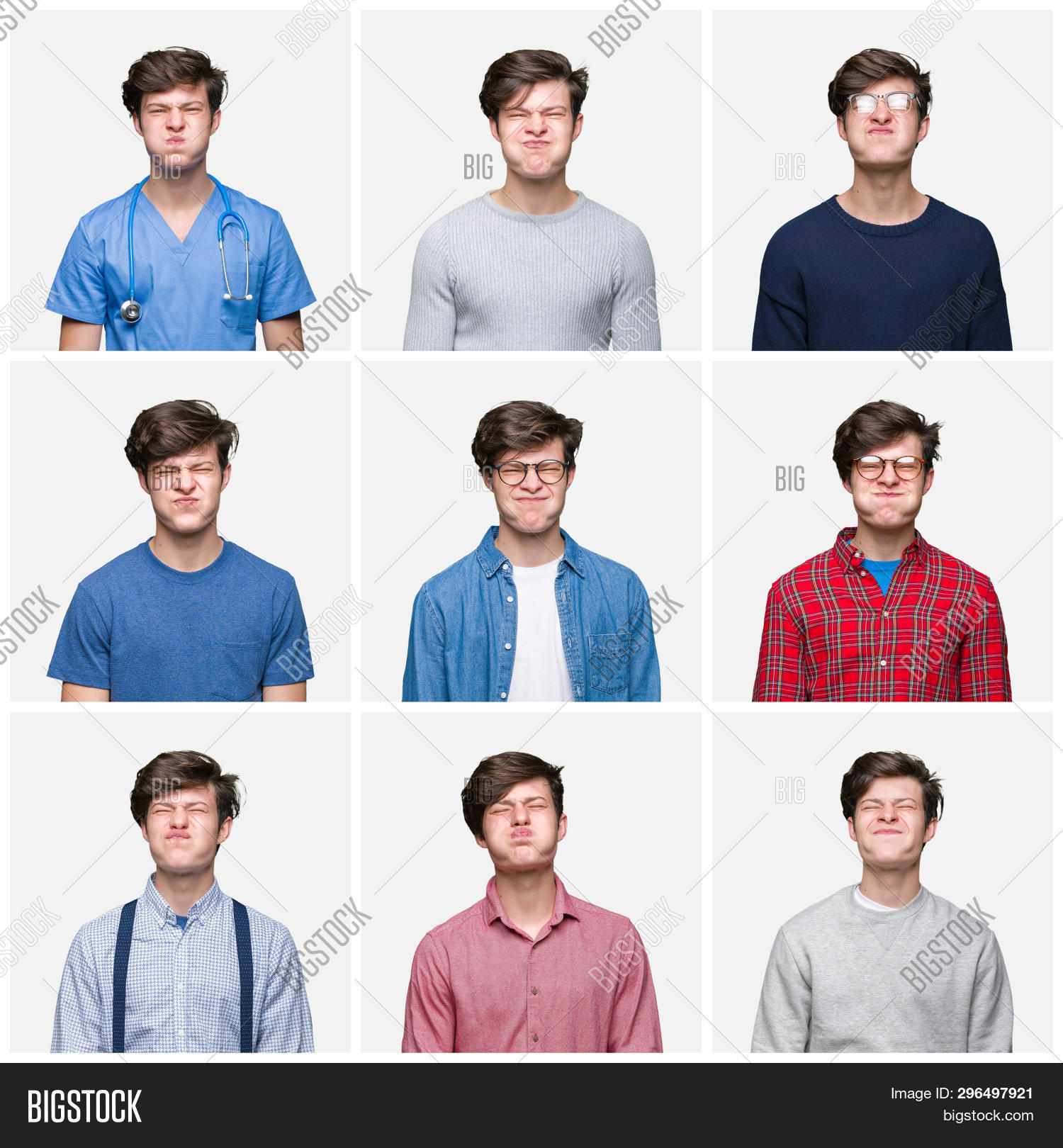 Collage Young Man Over Image & Photo (Free Trial) | Bigstock