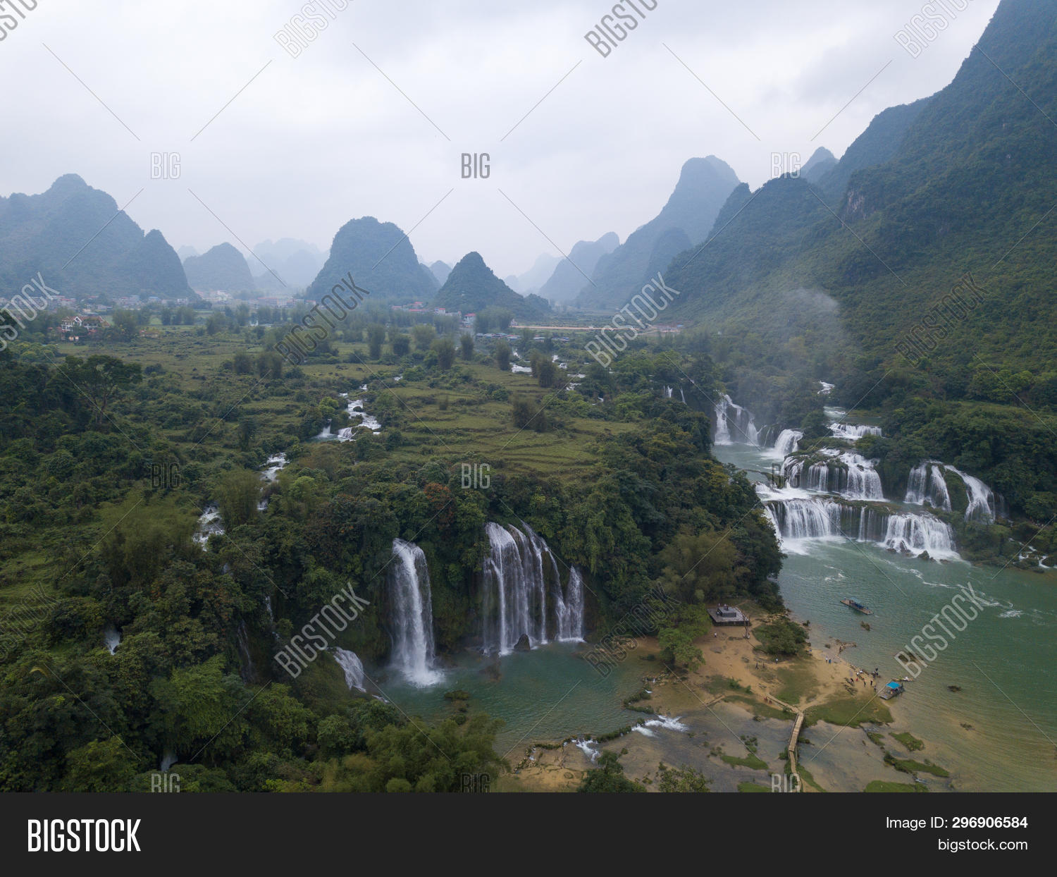 Aerial View Waterfall Image & Photo (Free Trial) | Bigstock