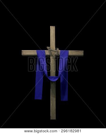 Wood Cross Draped Image & Photo (Free Trial) | Bigstock