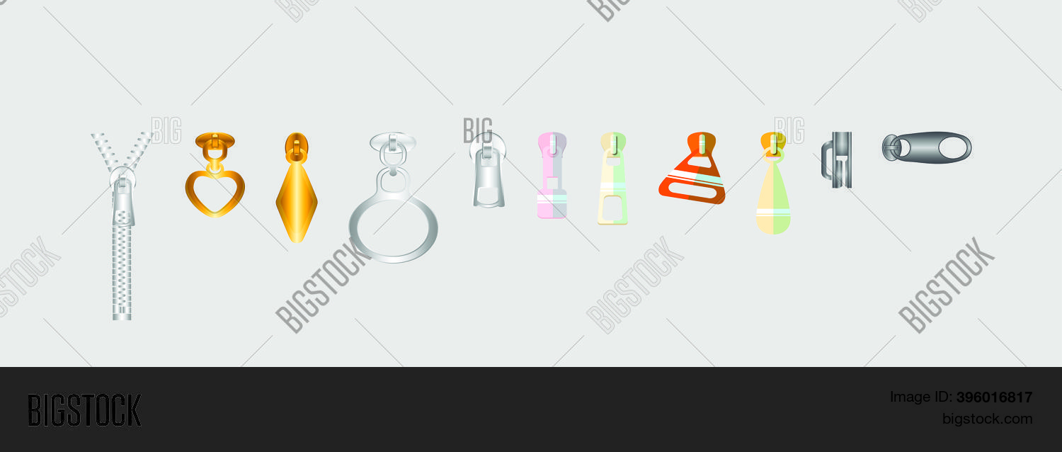 Set Zipper Cartoon Vector & Photo (Free Trial) | Bigstock