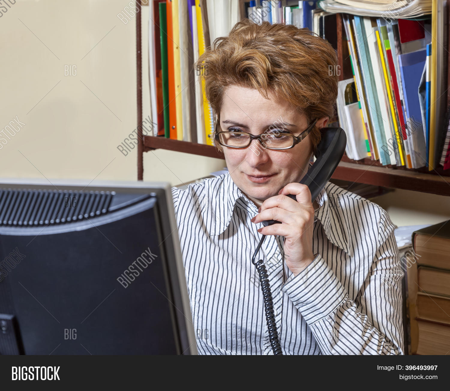 Portrait Busy Woman On Image & Photo (Free Trial) | Bigstock
