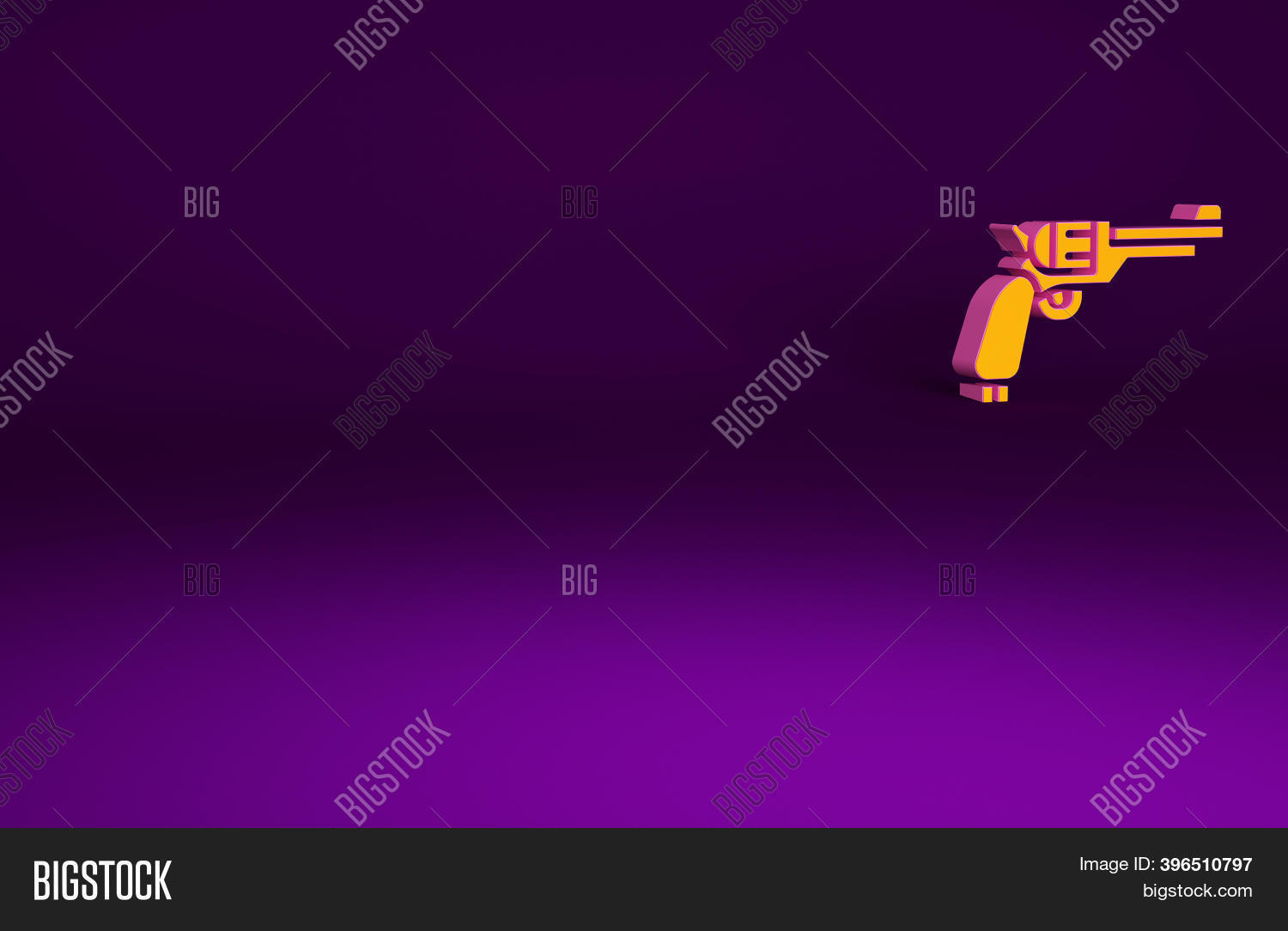 Orange Revolver Gun Image & Photo (Free Trial) | Bigstock