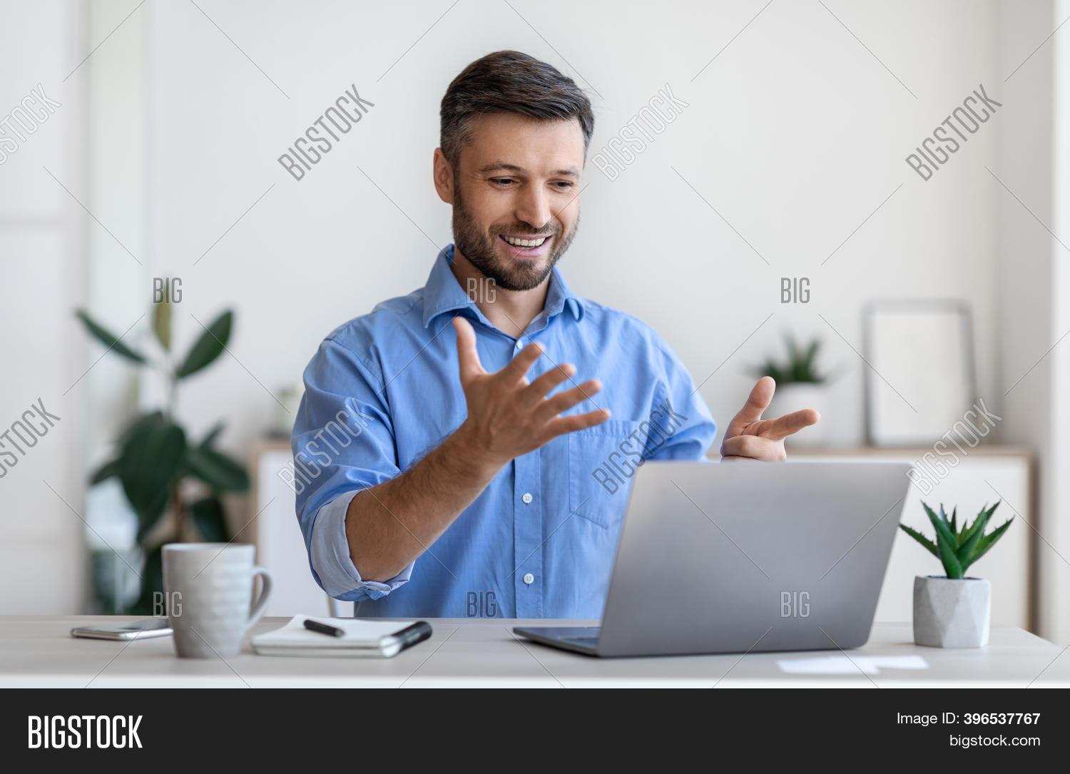 Video Call. Handsome Image & Photo (Free Trial) | Bigstock