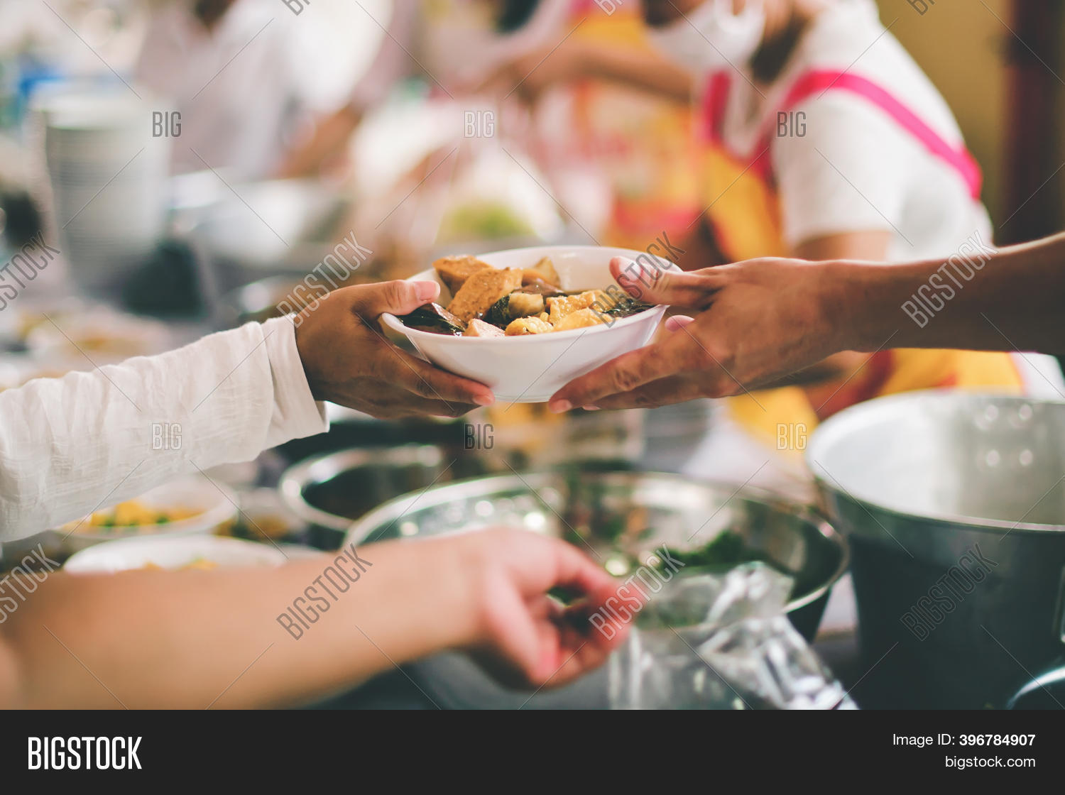 Volunteers Giving Food Image & Photo (Free Trial) | Bigstock