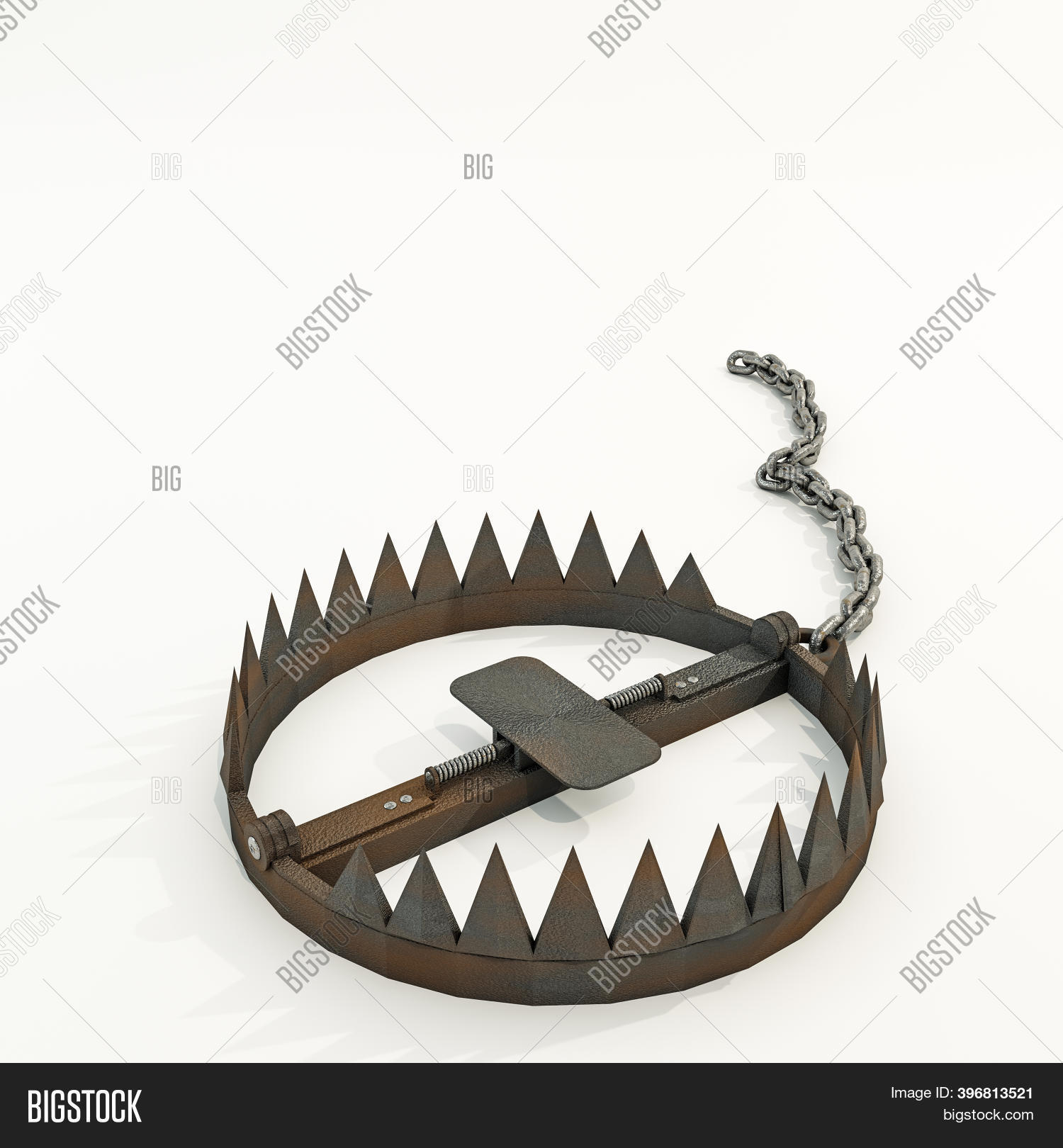 Bear Trap Isolated On Image & Photo (Free Trial) | Bigstock