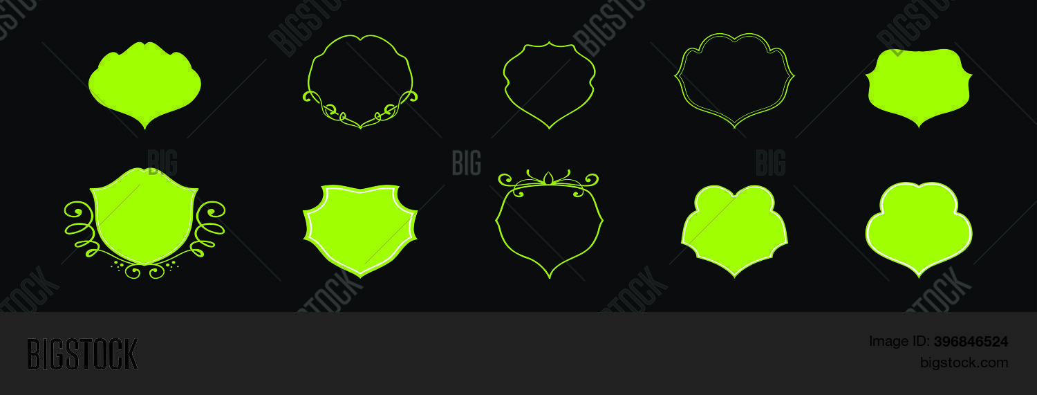 Set Shield Logo Vector & Photo (Free Trial) | Bigstock