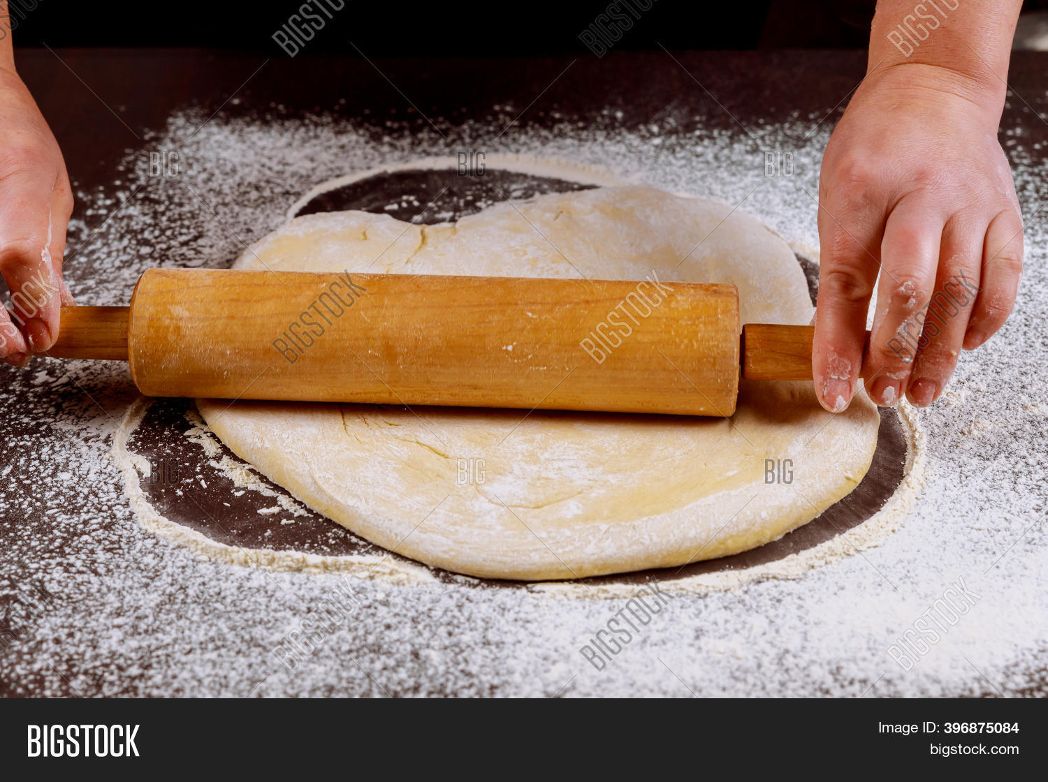 Woman Rolling Dough Image & Photo (Free Trial) | Bigstock