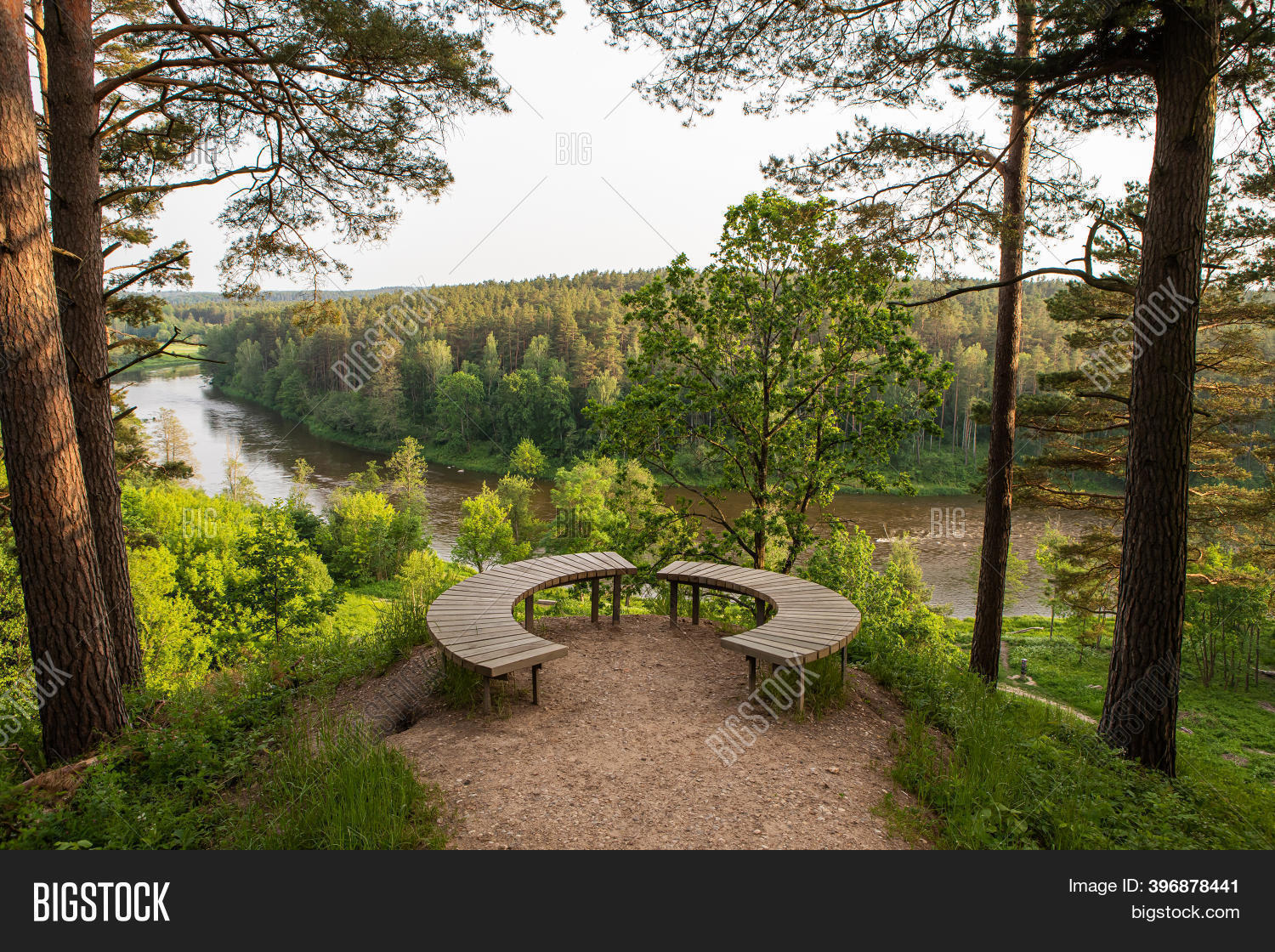 Neris River Seen Hill Image & Photo (Free Trial) | Bigstock