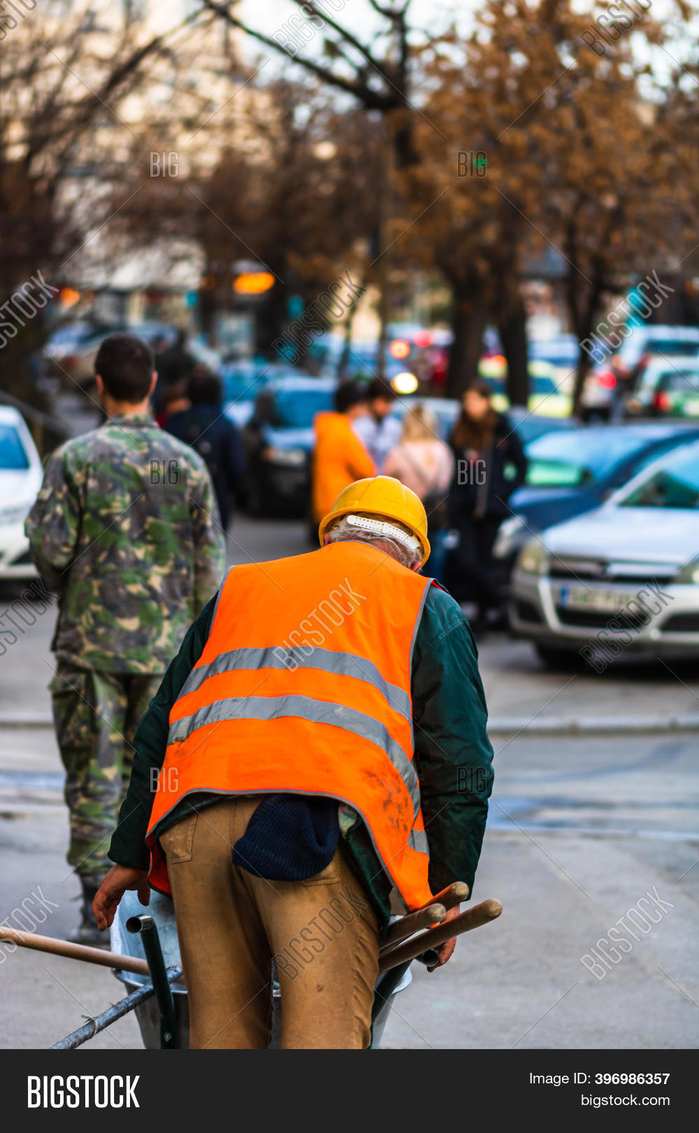 Back View Construction Image & Photo (Free Trial) | Bigstock