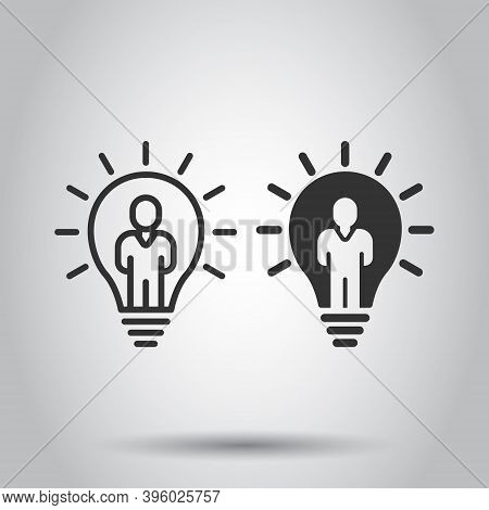 People Bulb Icon Flat Vector & Photo (Free Trial) | Bigstock
