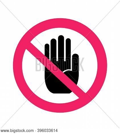 No Entry Hand Sign On Vector & Photo (Free Trial) | Bigstock