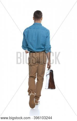 Rear View Casual Man Image & Photo (Free Trial) | Bigstock