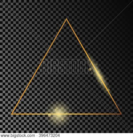 Gold Glowing Triangle Vector & Photo (Free Trial) | Bigstock