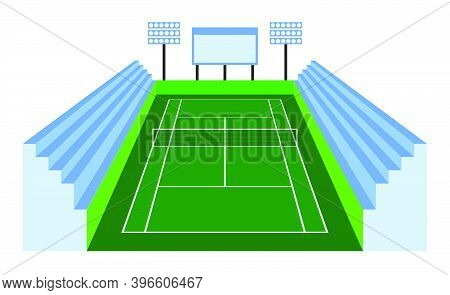 Green Tennis Court Vector & Photo (Free Trial) | Bigstock