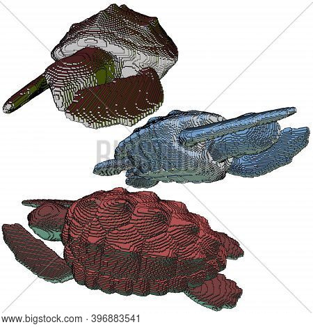 Sea Flippers Turtle Vector & Photo (Free Trial) | Bigstock