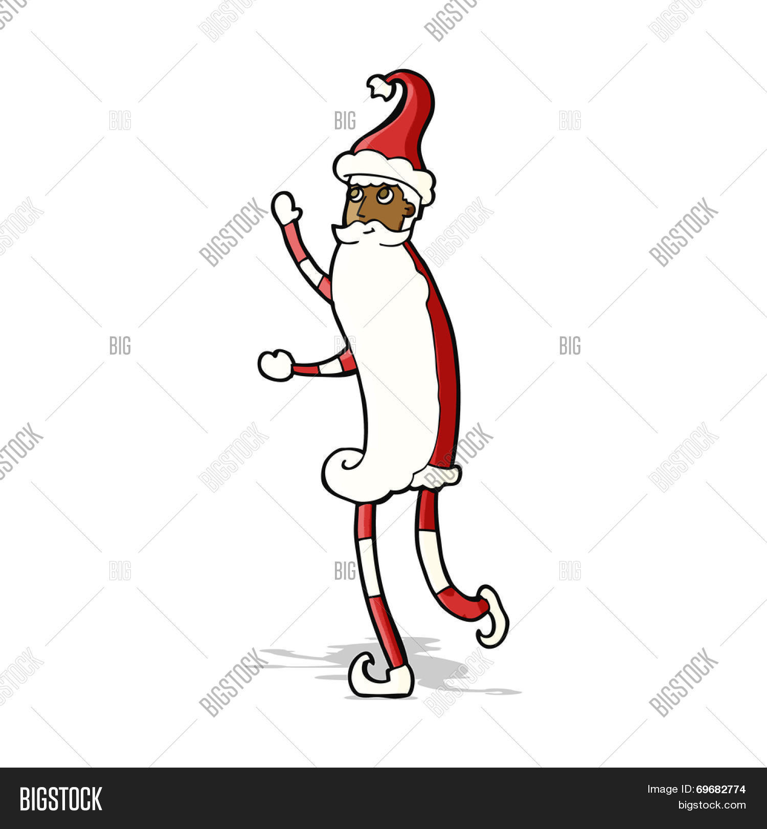 Cartoon Skinny Santa Image & Photo (Free Trial) | Bigstock