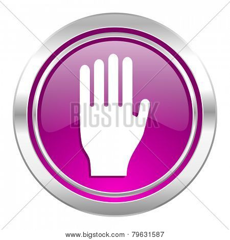 Stop Violet Icon Hand Image & Photo (Free Trial) | Bigstock