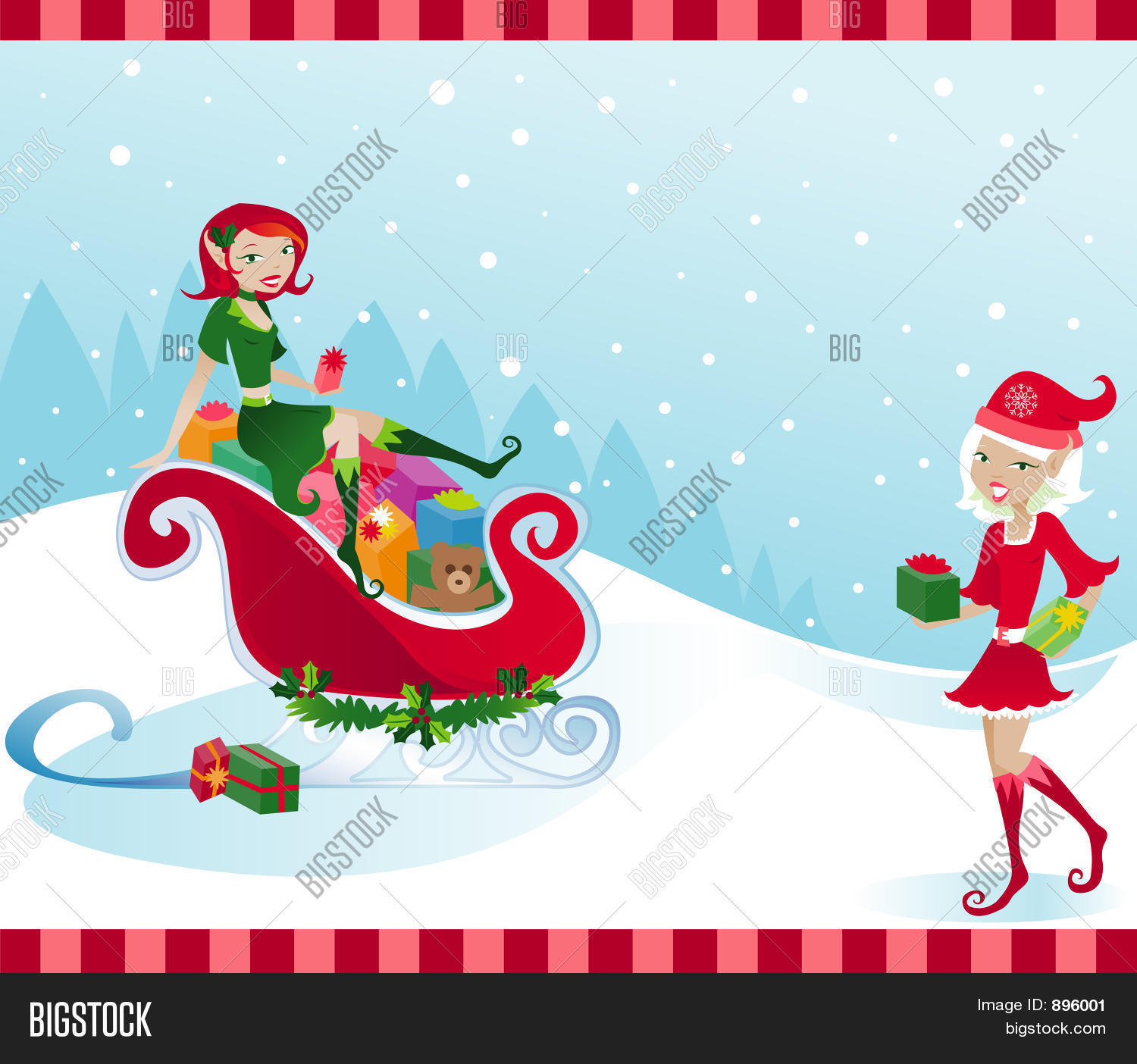 Holly Jolly Elves Image & Photo (Free Trial) | Bigstock