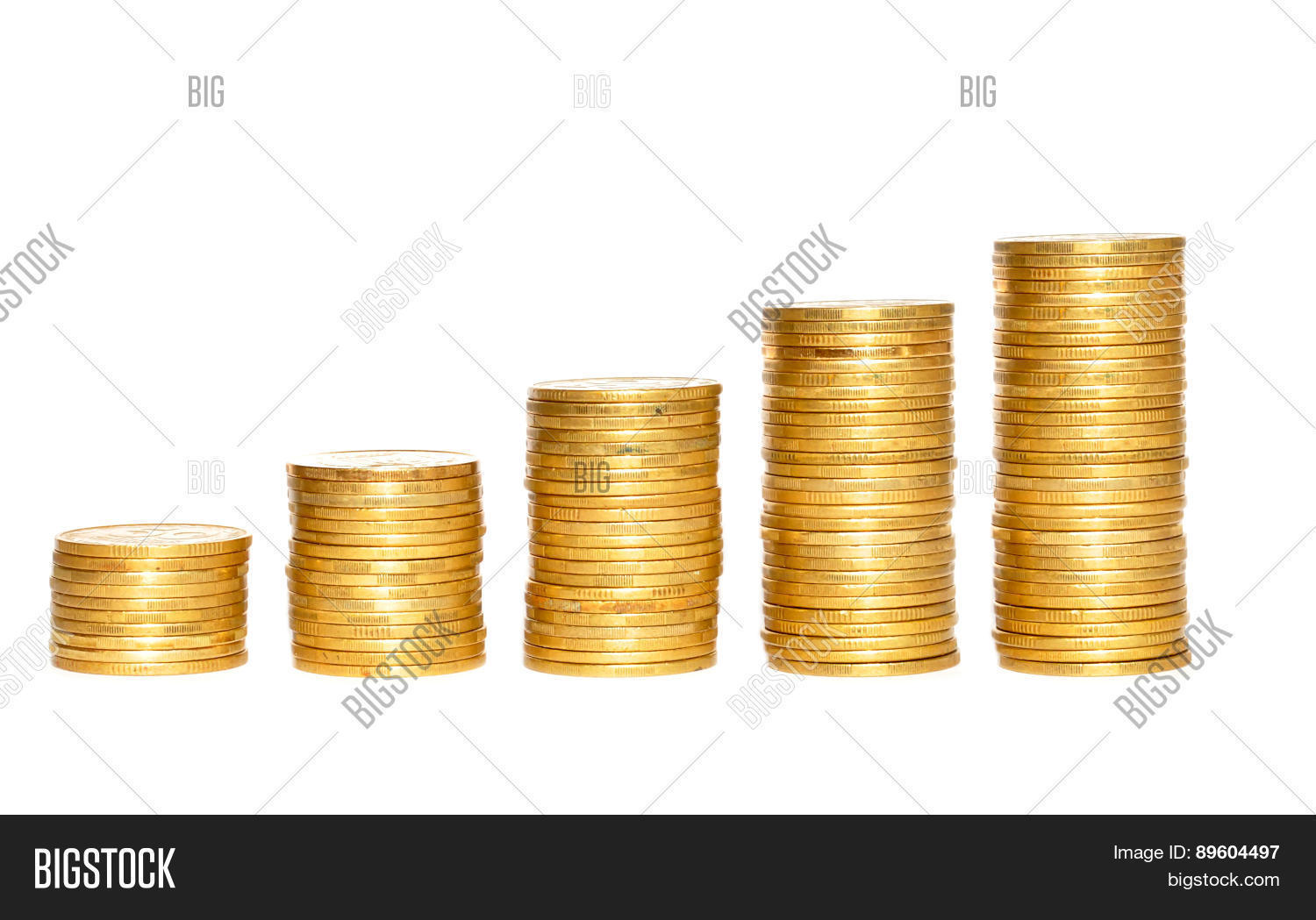 Columns Gold Coins Image & Photo (Free Trial) | Bigstock