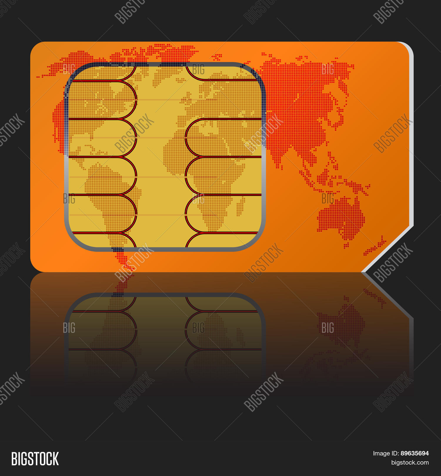 Sim Card Map World Vector & Photo (Free Trial) | Bigstock