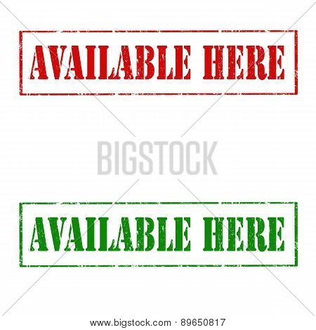 Available Here-stamps Vector & Photo (Free Trial) | Bigstock