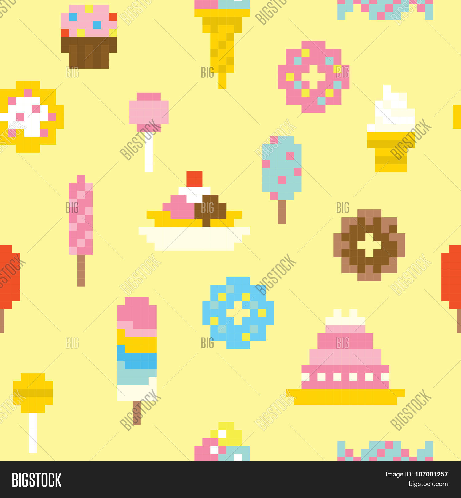 Pixel Art Sweets Vector & Photo (Free Trial) | Bigstock