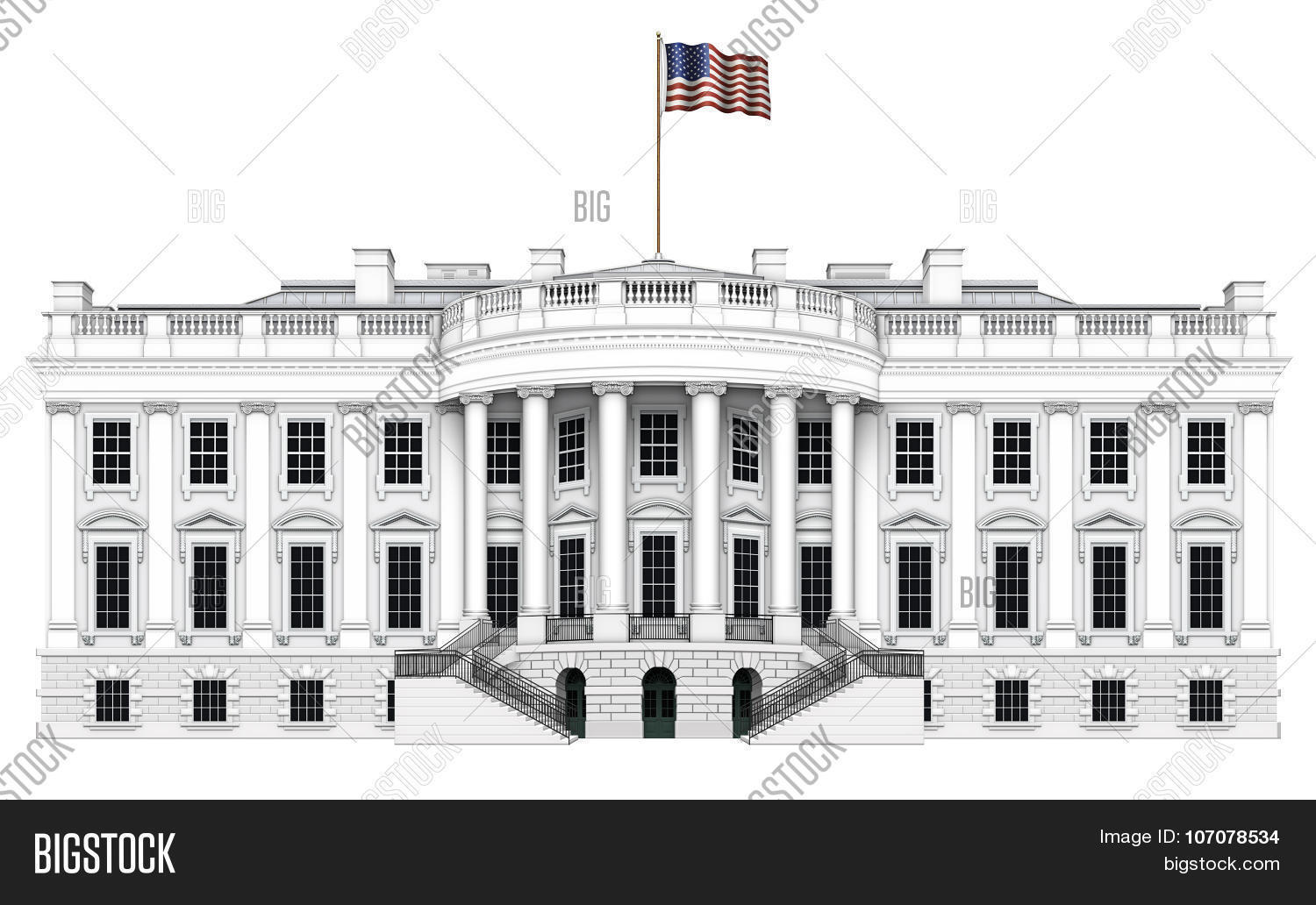 White House South View Image & Photo (Free Trial) | Bigstock