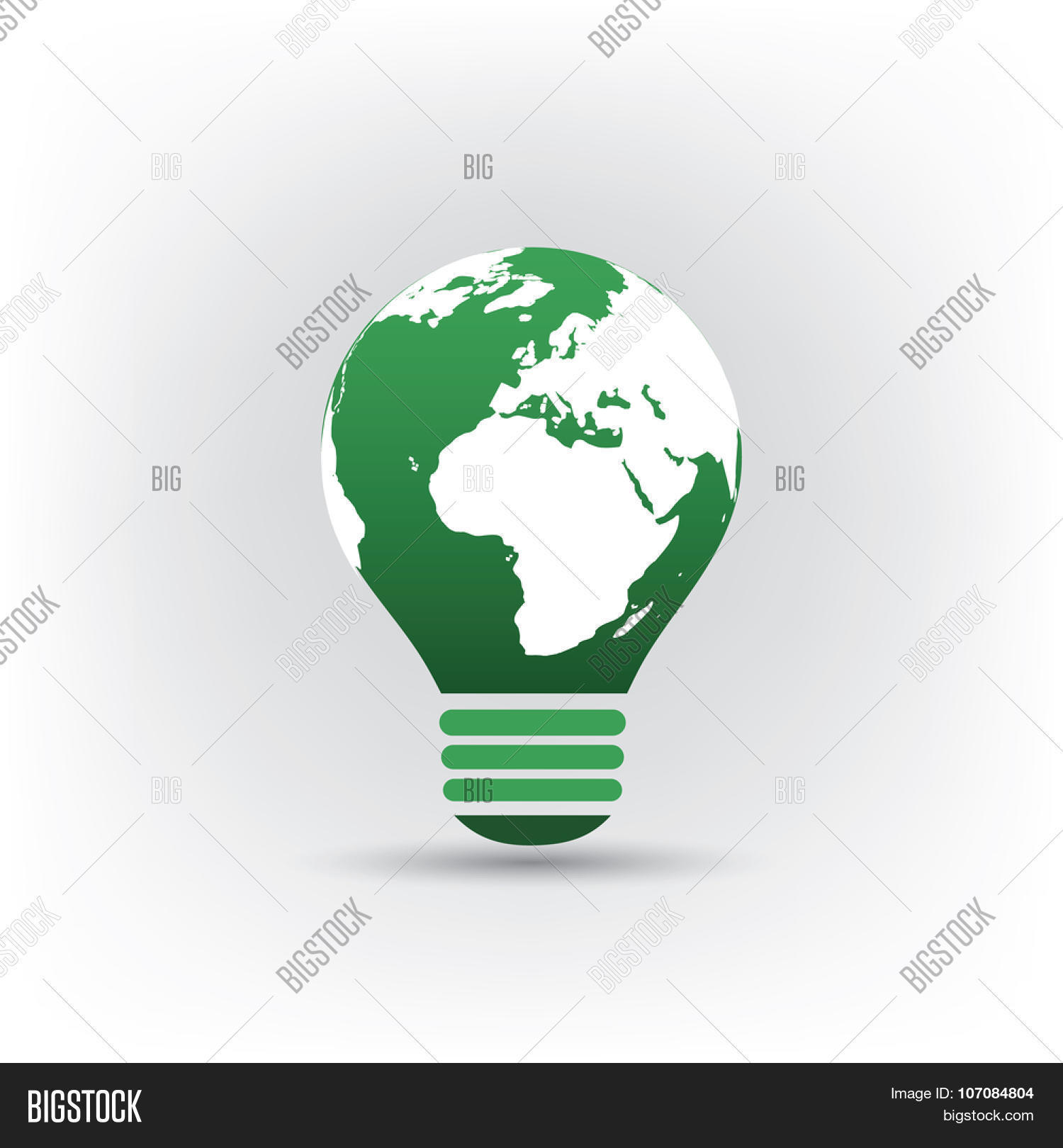 Bulb Design Earth Map Vector & Photo (Free Trial) | Bigstock