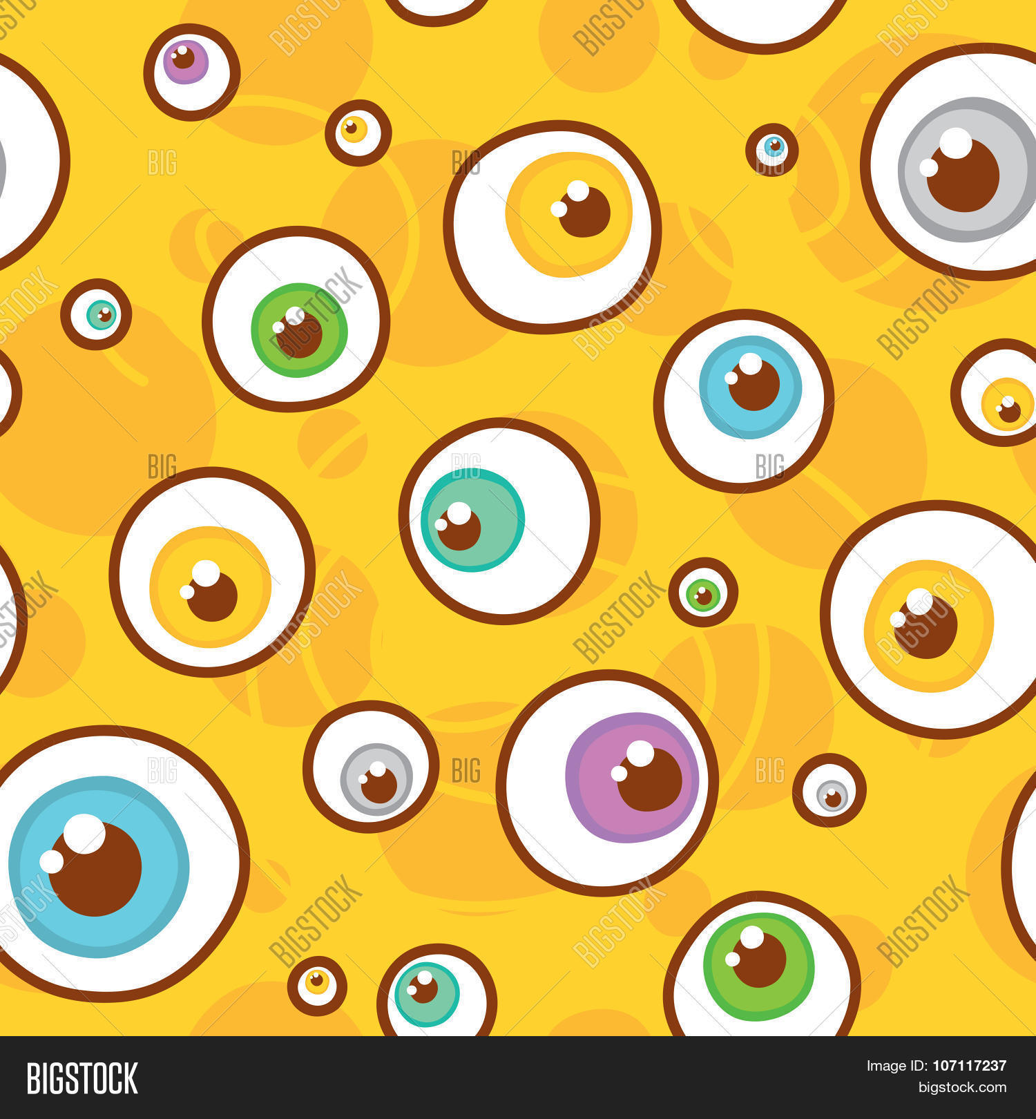 Eyes Orange Seamless Vector & Photo (Free Trial) | Bigstock