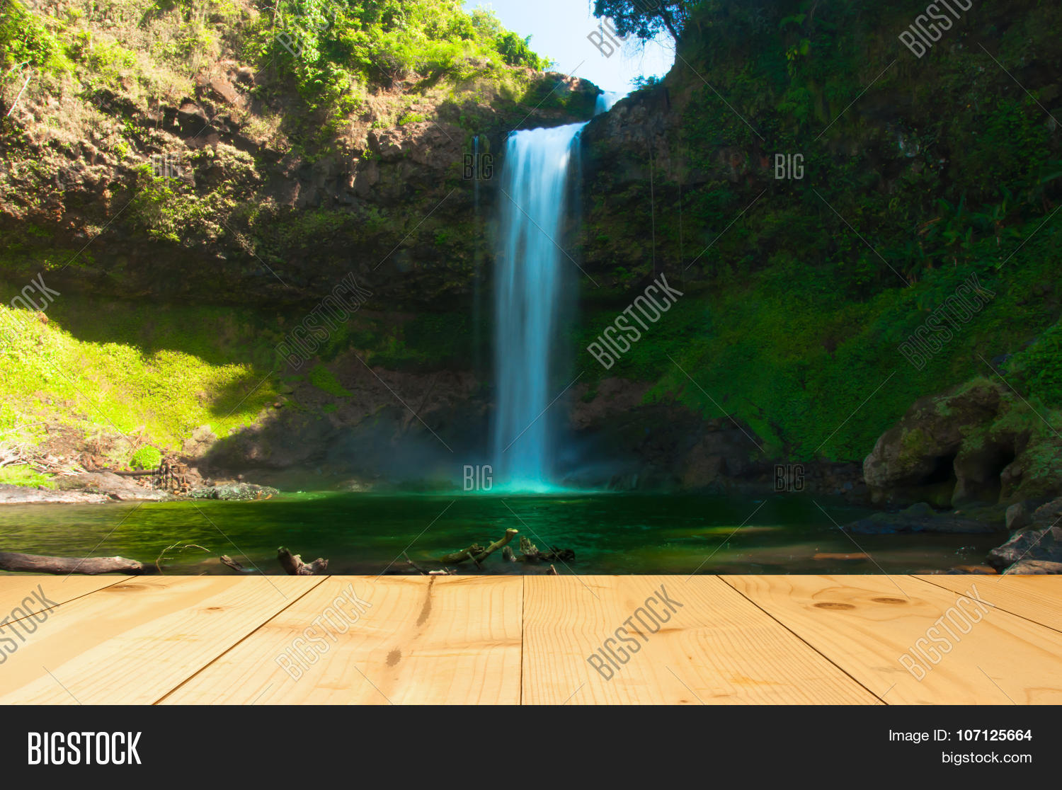 Waterfall Light Yellow Image & Photo (Free Trial) | Bigstock