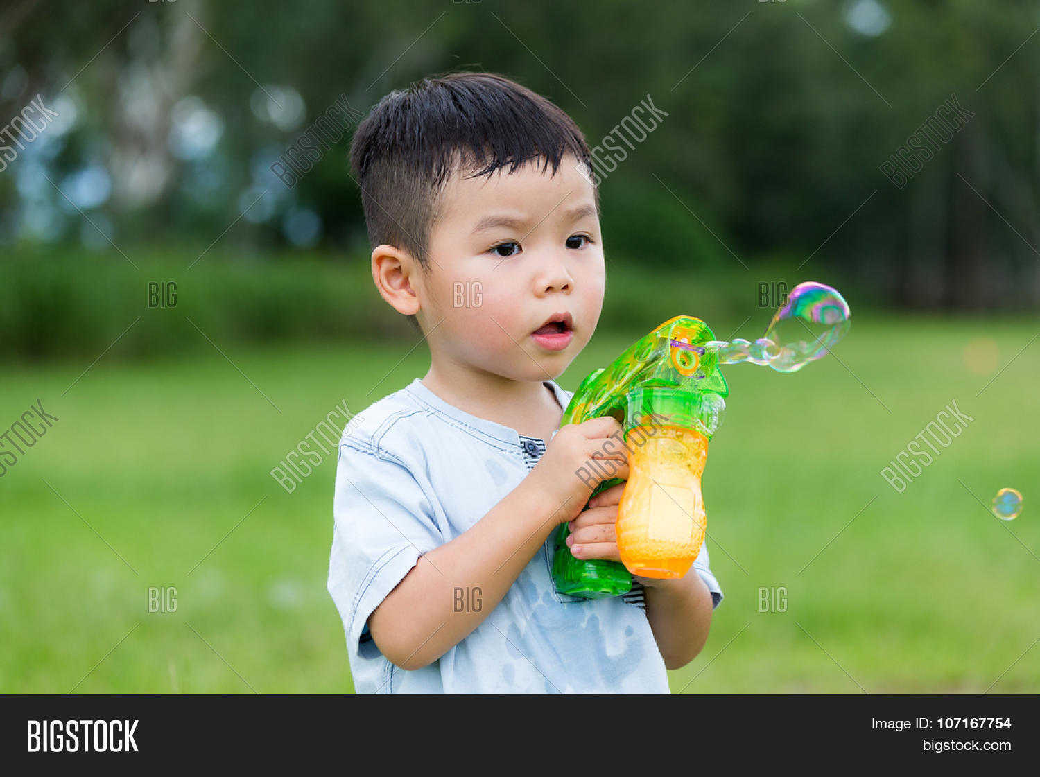 Little Boy Hold Bubble Image & Photo (Free Trial) | Bigstock
