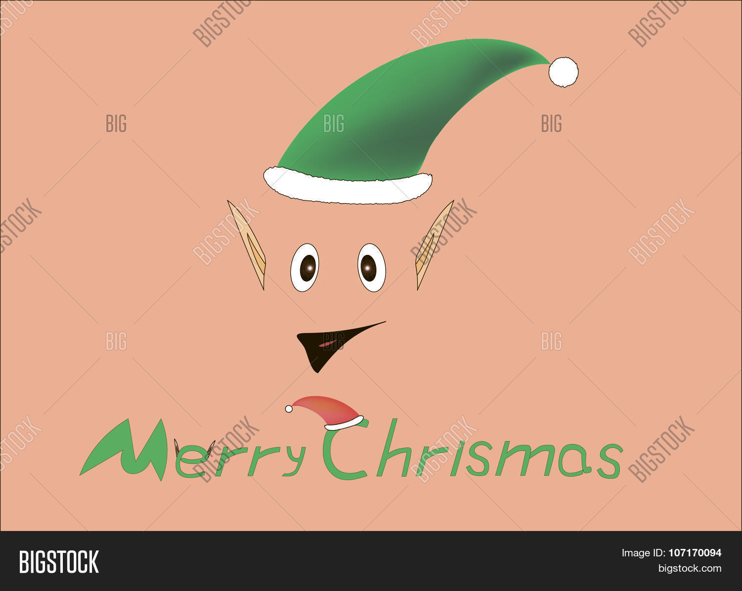 Smiling Face Elf On Vector & Photo (Free Trial) | Bigstock