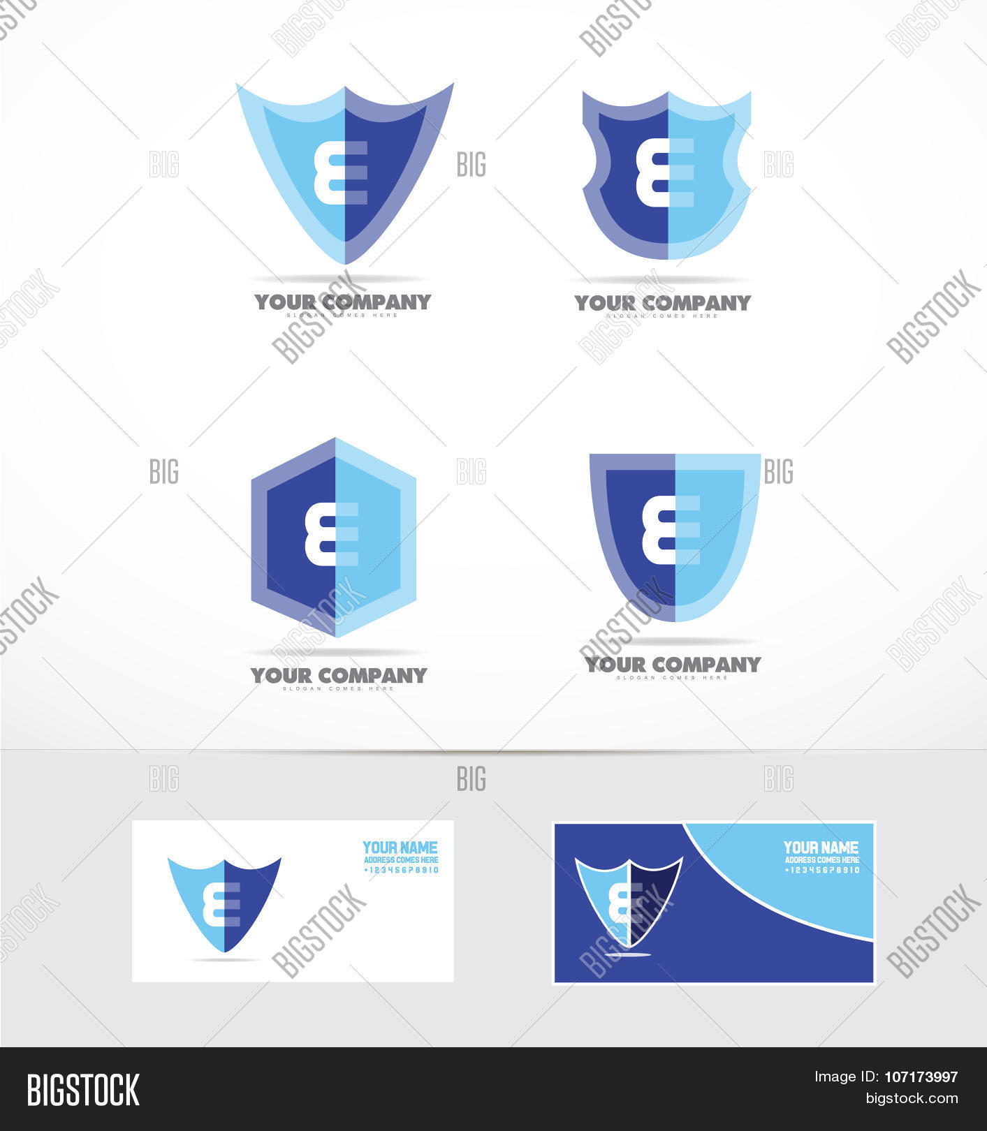 Letter E Shield Logo Vector & Photo (Free Trial) | Bigstock