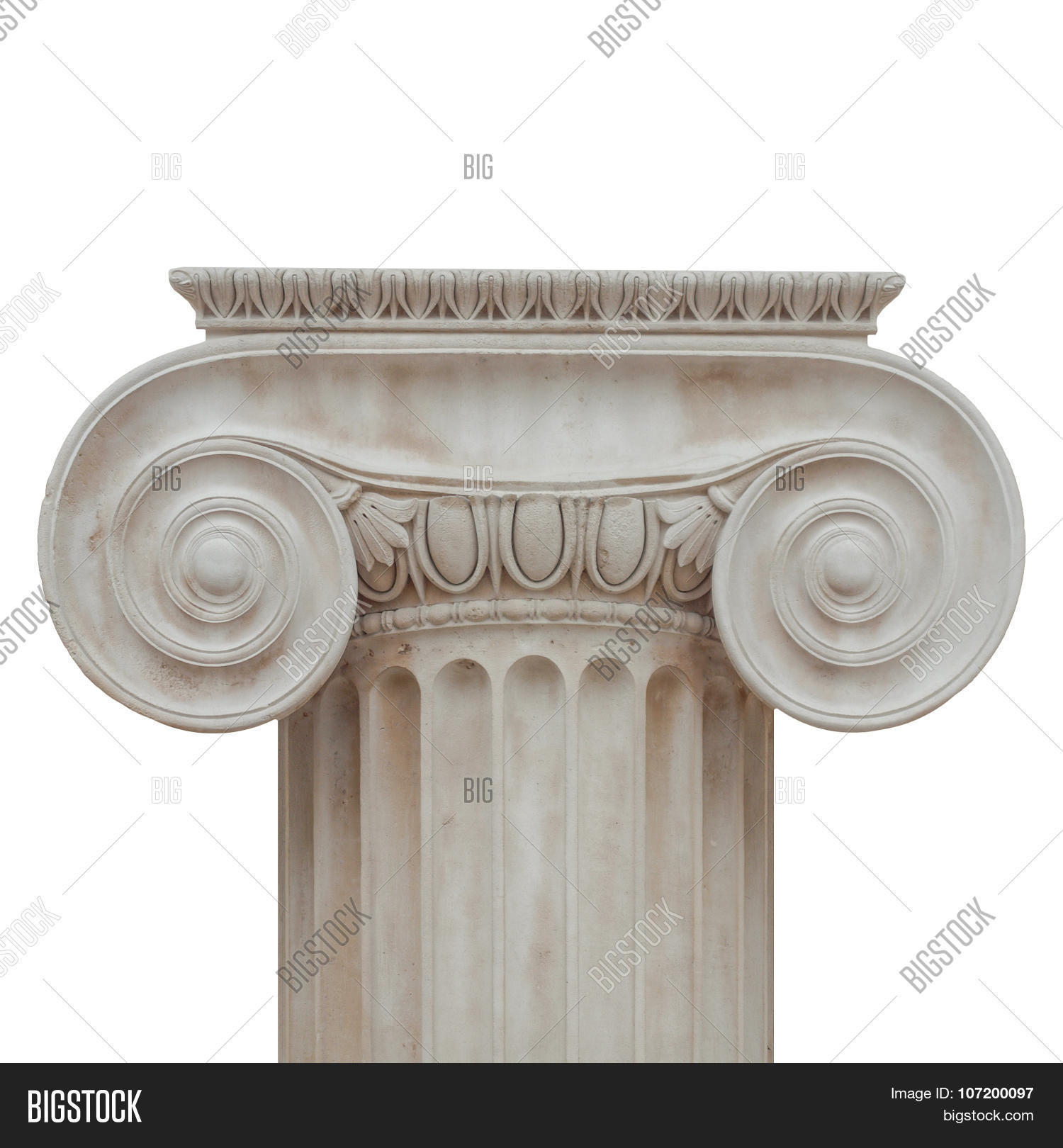 Ionic Capital Isolated Image & Photo (Free Trial) | Bigstock