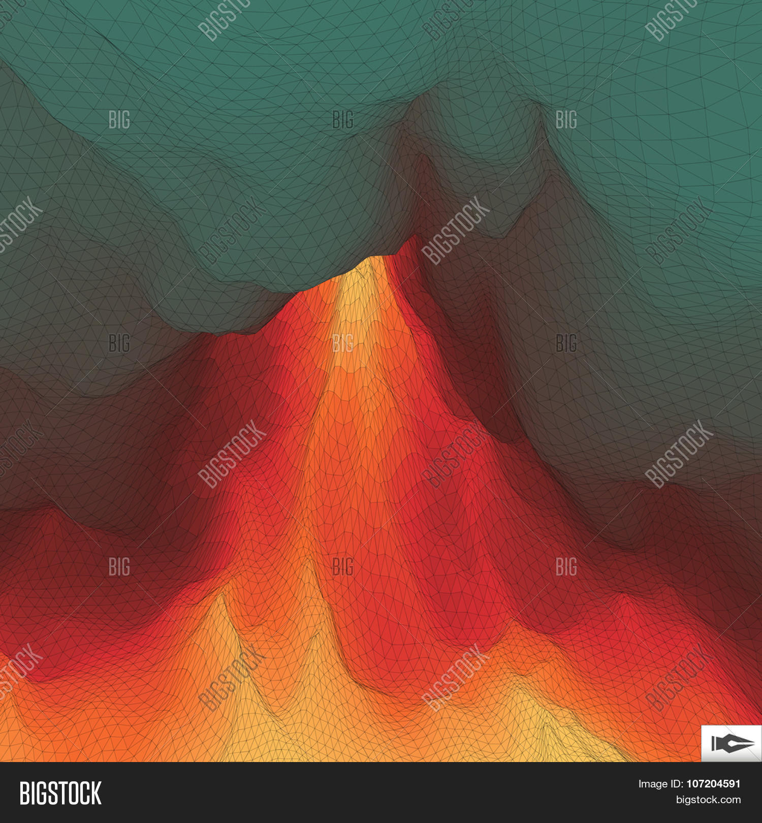 Fire Smoke. Mosaic. Vector & Photo (Free Trial) | Bigstock