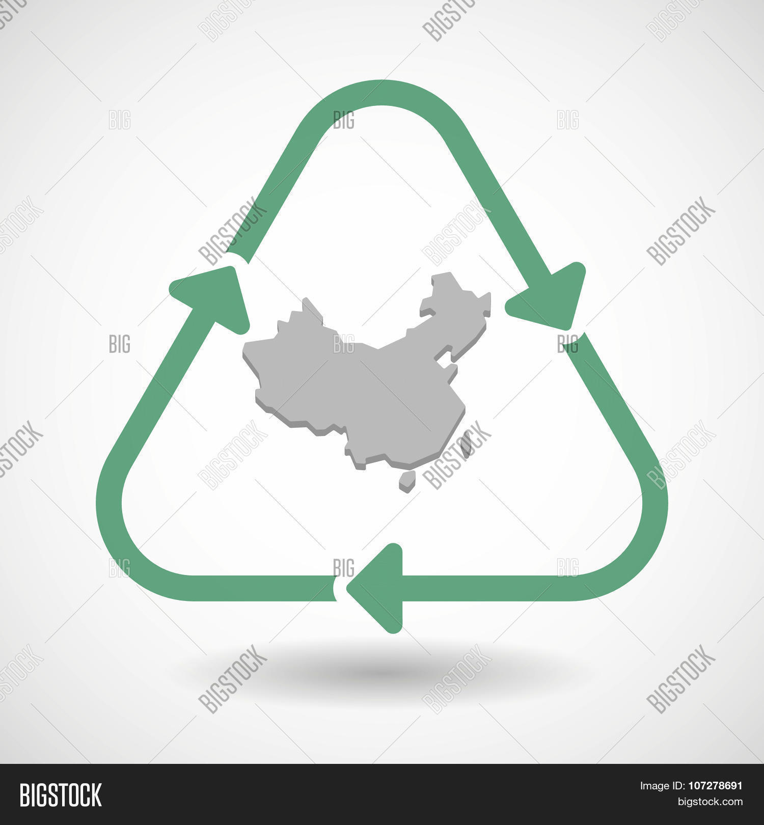 Line Art Recycle Sign Vector & Photo (Free Trial) | Bigstock
