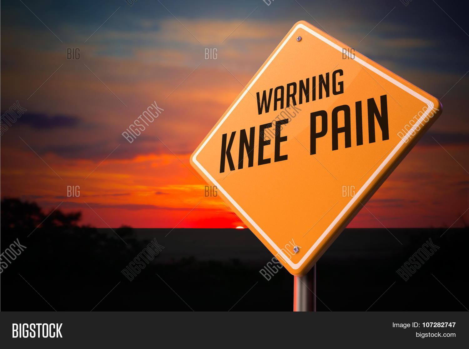 Knee Pain On Warning Image & Photo (Free Trial) | Bigstock