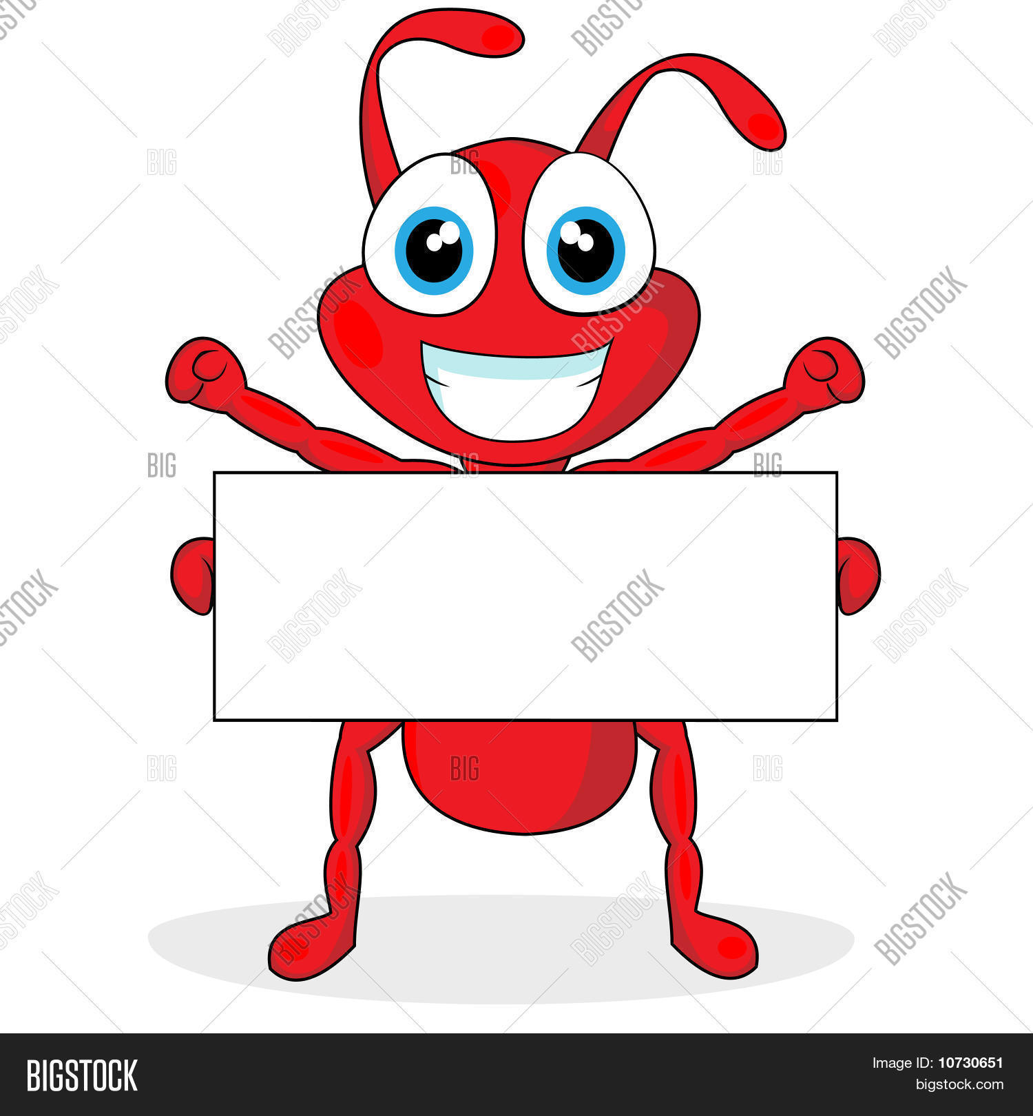 Cute Little Red Ant Vector & Photo (Free Trial) | Bigstock