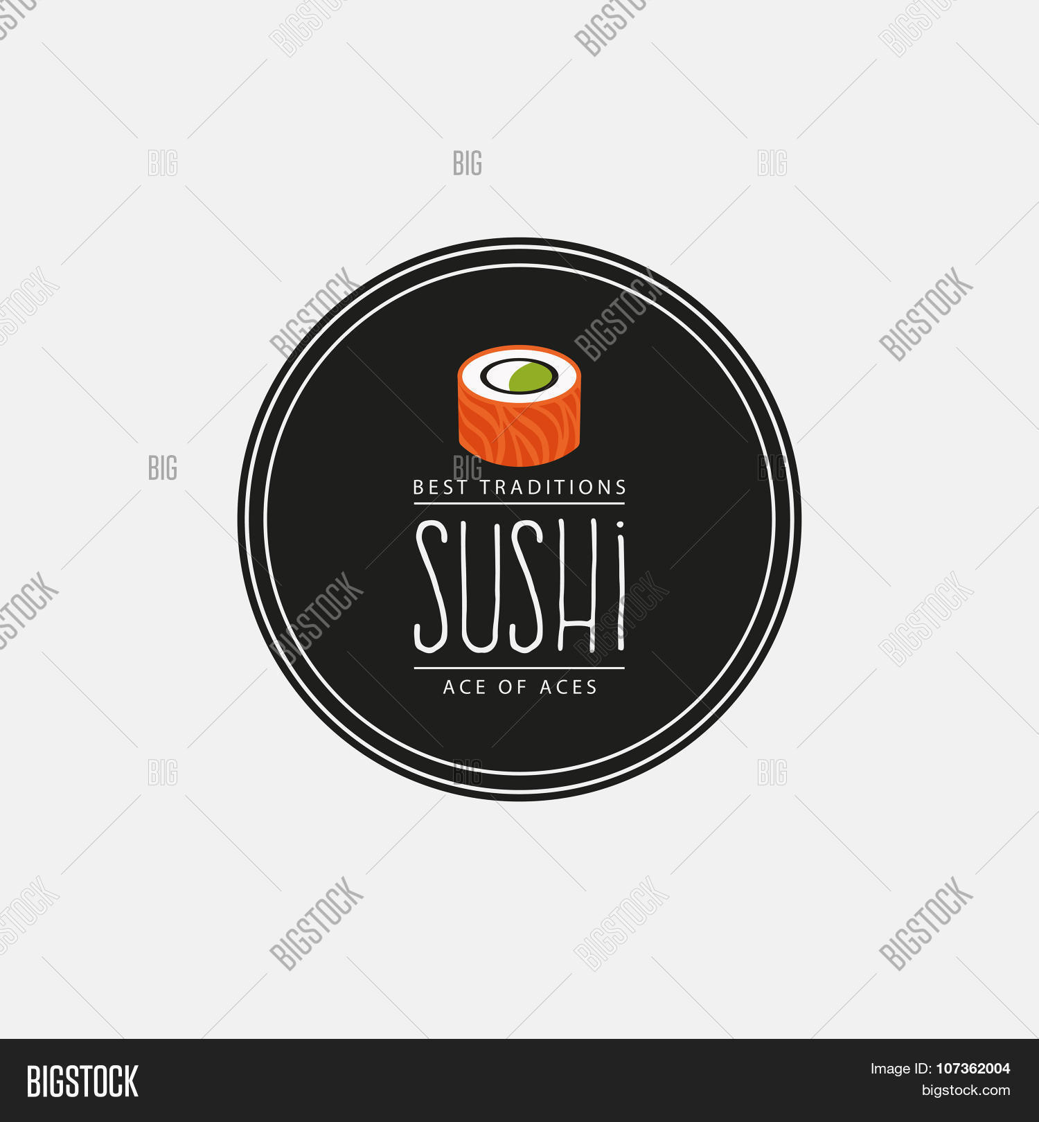 Sweet Sushi Label Vector & Photo (Free Trial) | Bigstock