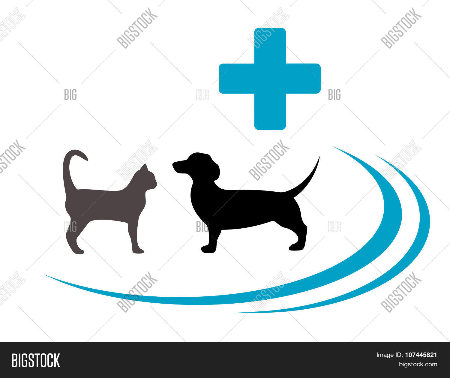 Dog Cat Silhouette On Vector & Photo (Free Trial) | Bigstock