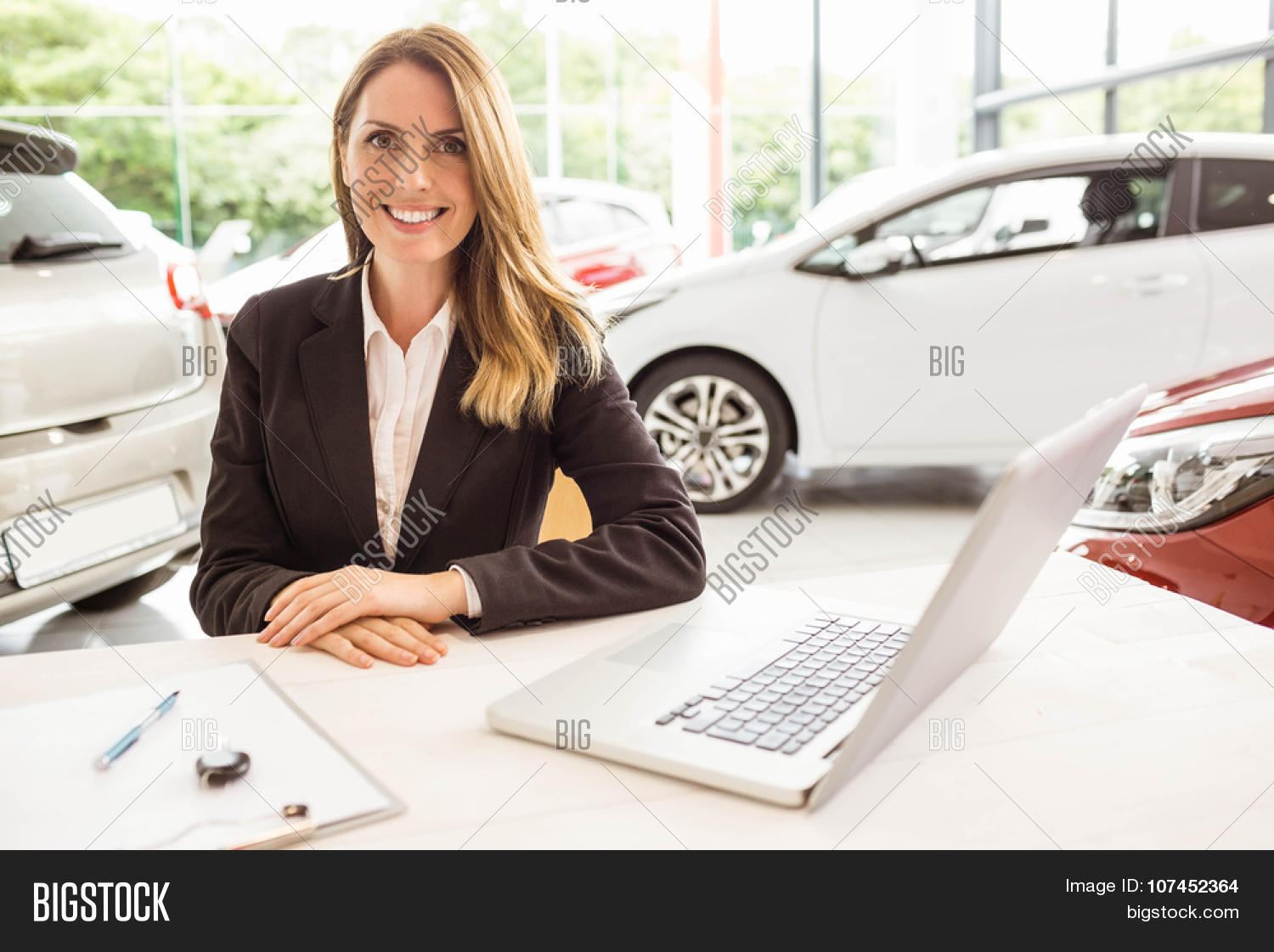 Smiling Saleswoman Image & Photo (Free Trial) | Bigstock