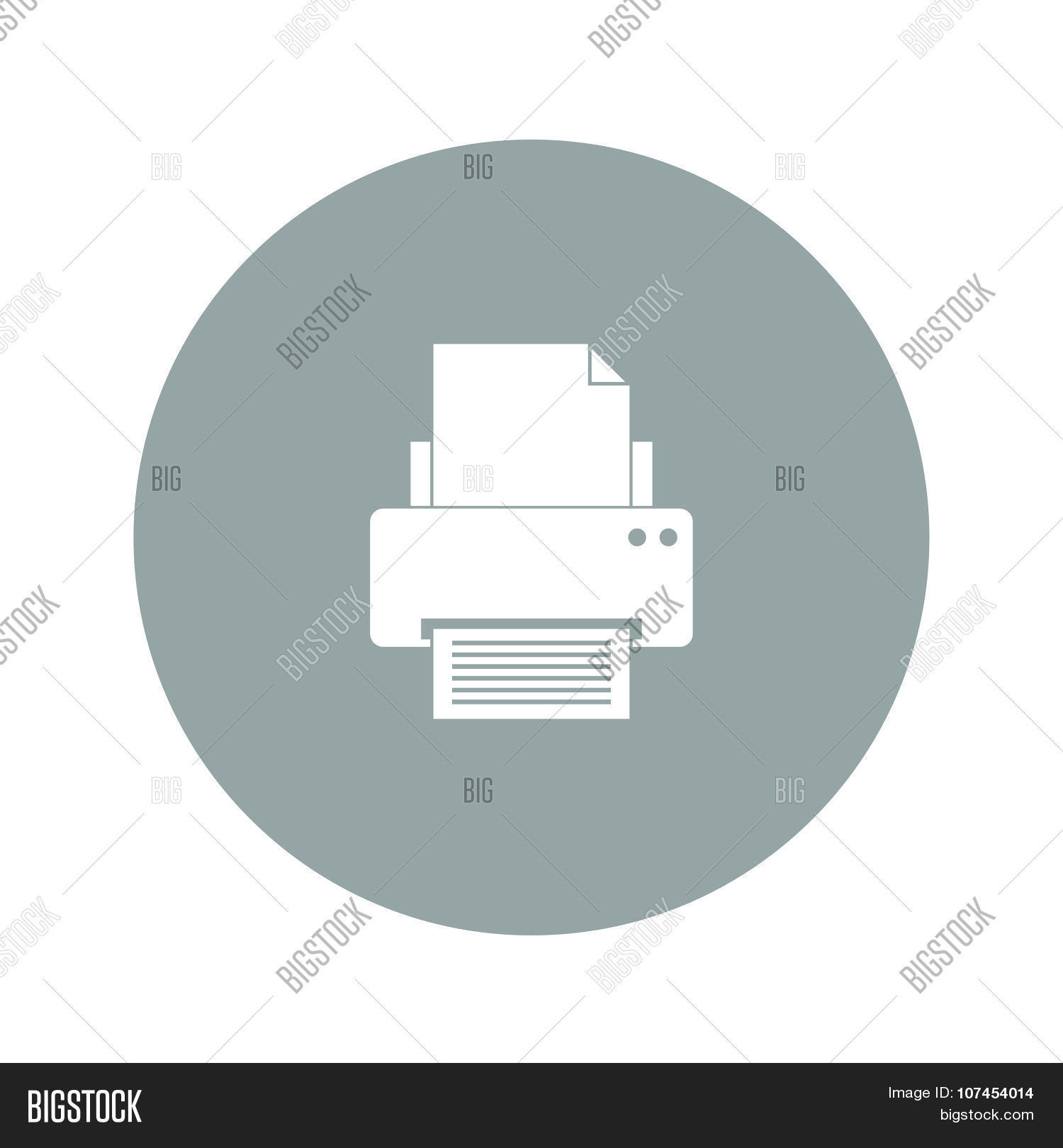 Print Icon. Flat Vector & Photo (Free Trial) | Bigstock