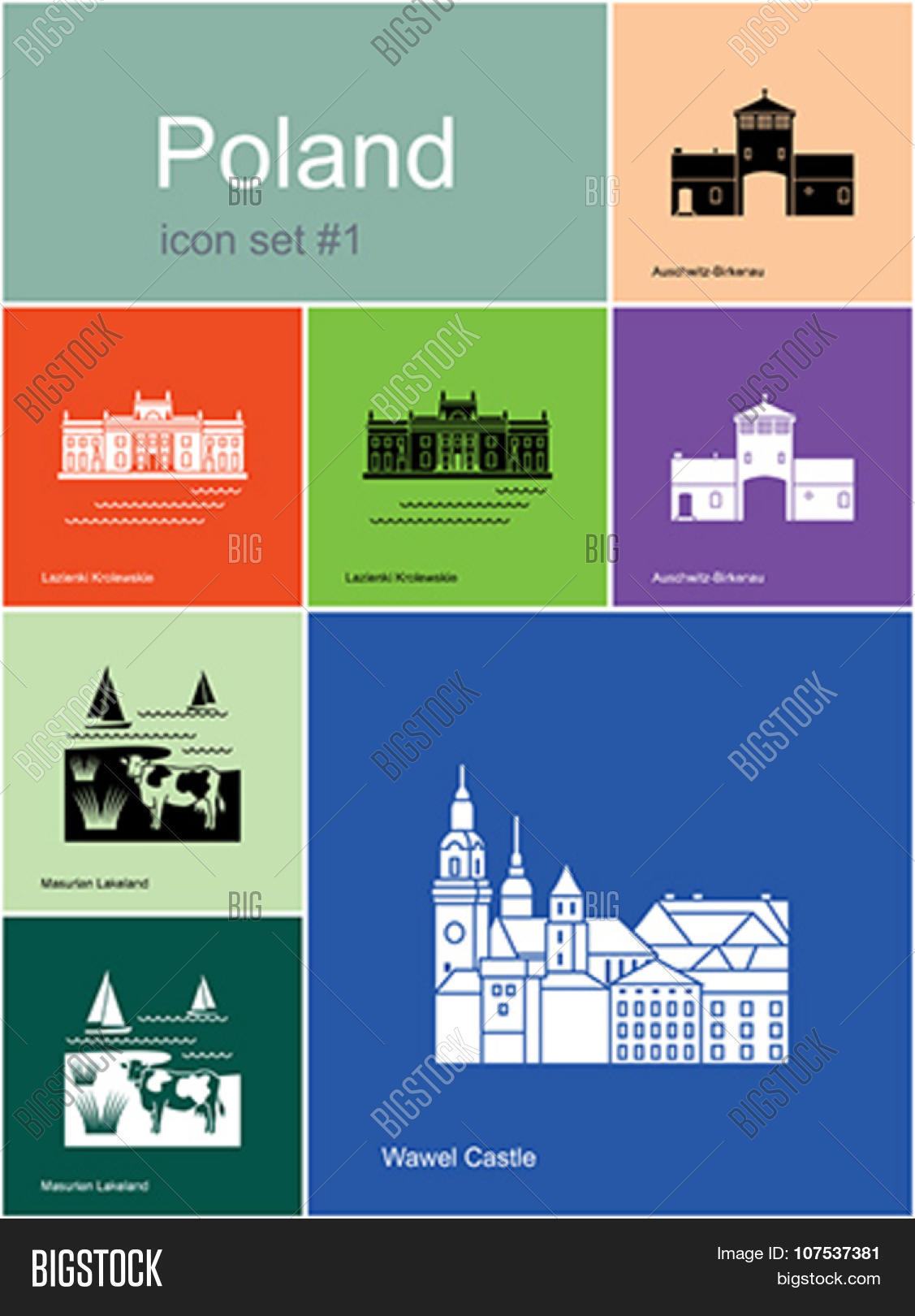 Landmarks Poland. Set Vector & Photo (Free Trial) | Bigstock